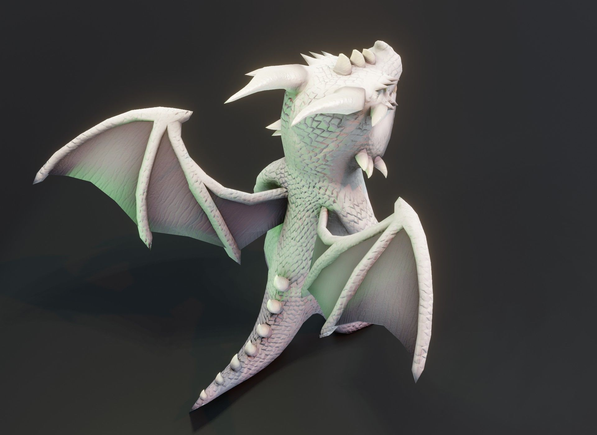3D model Cartoon White Dragon 3D Model VR / AR / low-poly | CGTrader