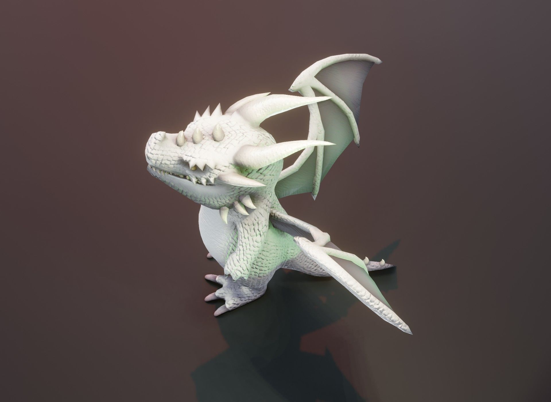 3D model Cartoon White Dragon 3D Model VR / AR / low-poly | CGTrader