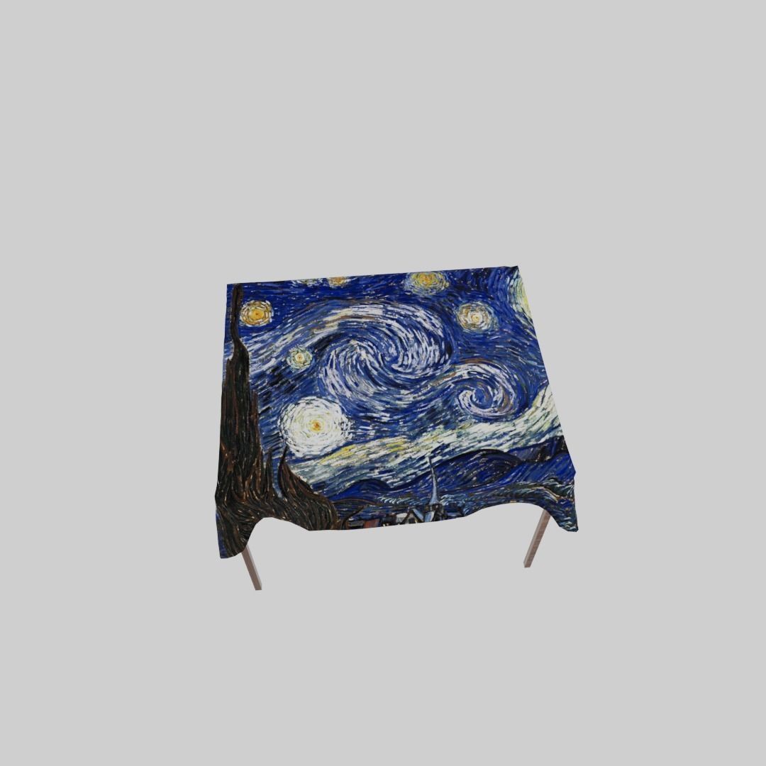 3D model Starry Night table VR / AR / low-poly | CGTrader