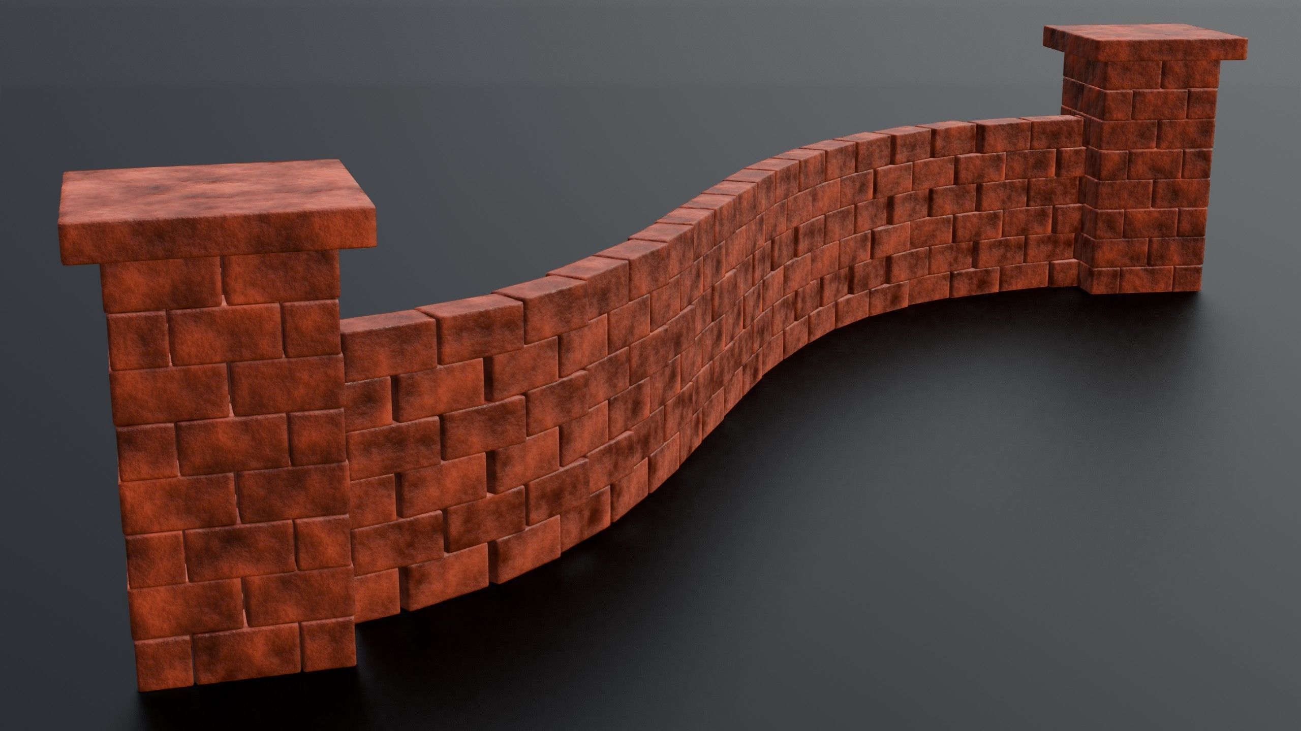 Customizable Brick Wall - Geometry Nodes - Blender 3D model | CGTrader