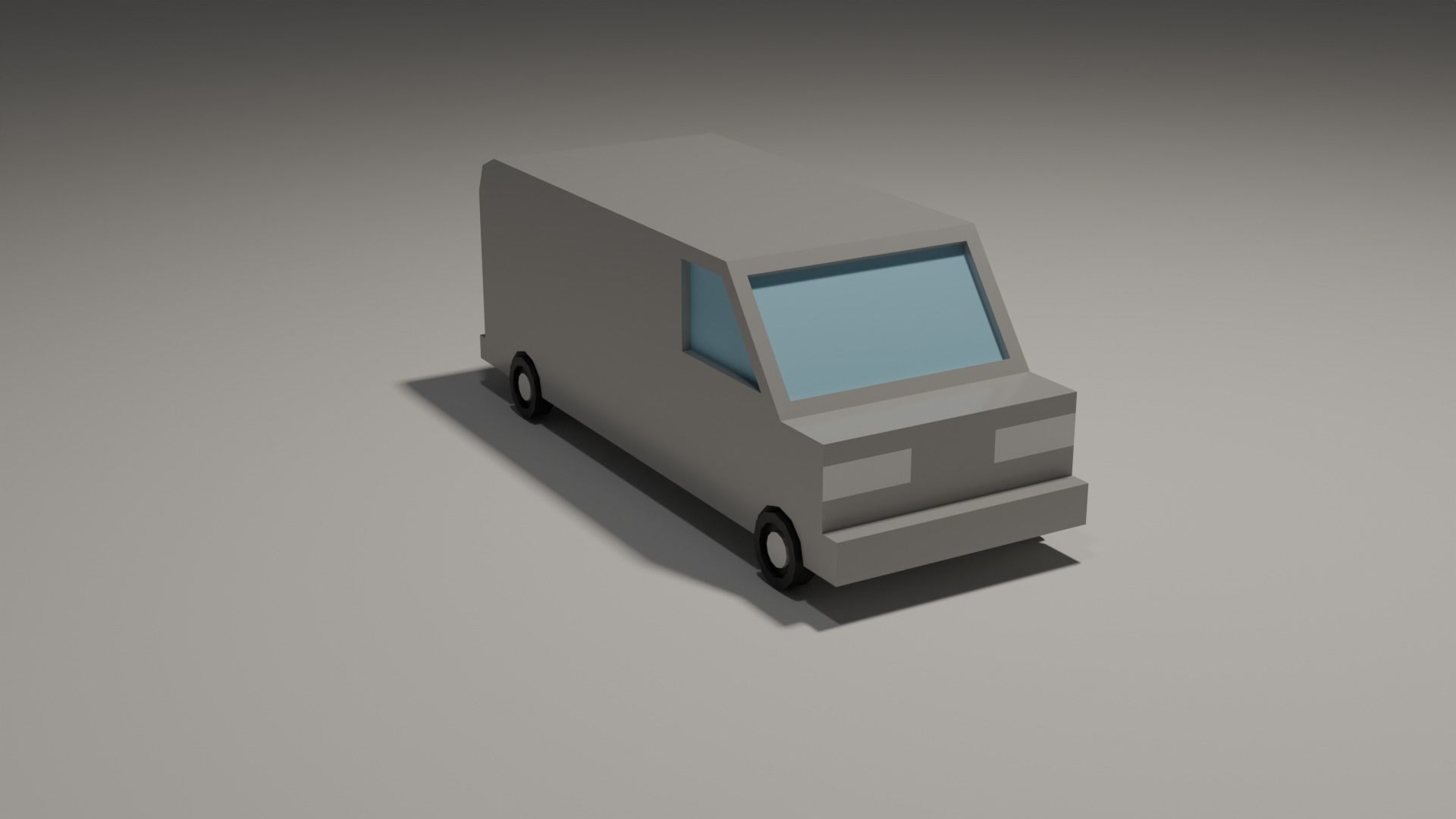 3D model Low poly Grey-pink car VAN 2 Version VR / AR / low-poly | CGTrader