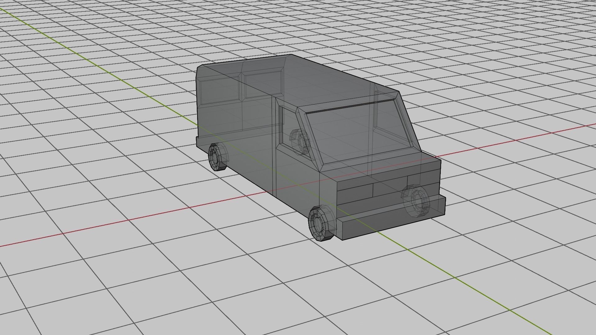 3D model Low poly Grey-pink car VAN 2 Version VR / AR / low-poly | CGTrader