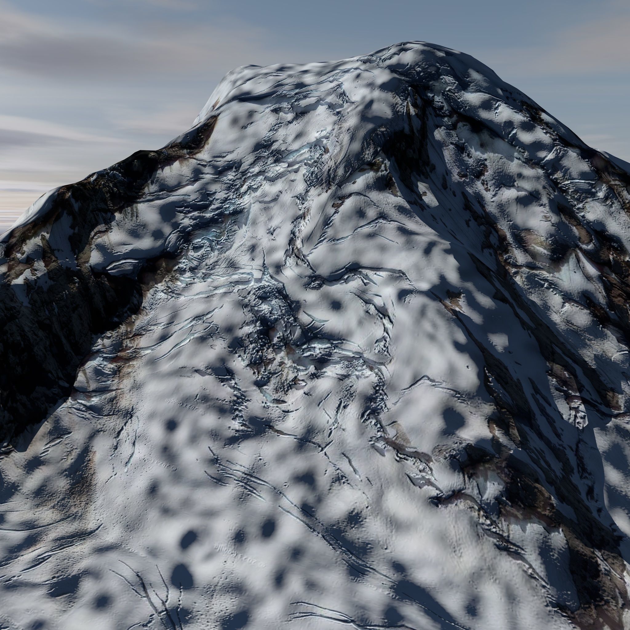 Relief map of Mount Baker Volcano Washington 3D model | CGTrader
