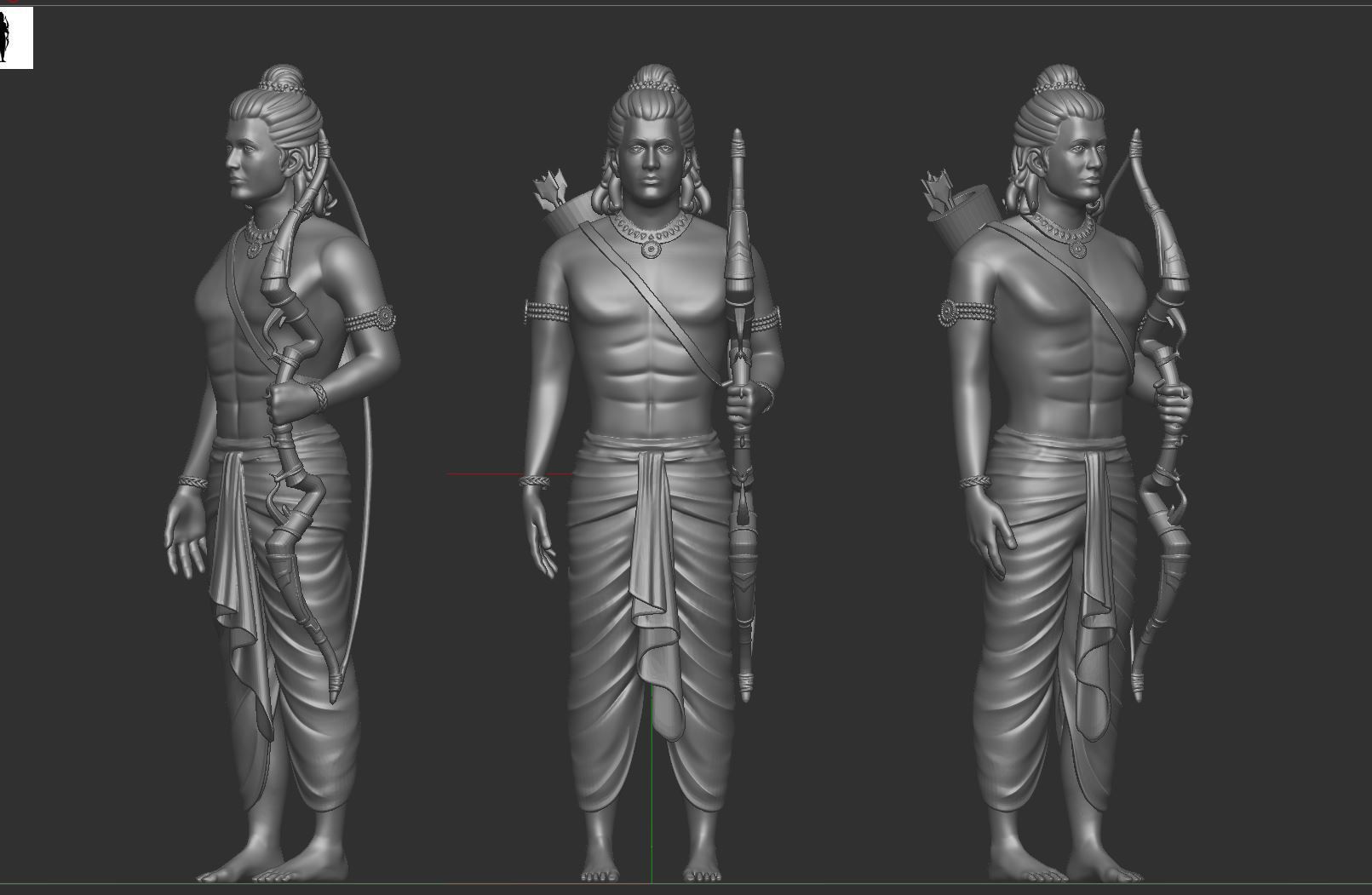 Indian God Ram 3D model 3D printable | CGTrader