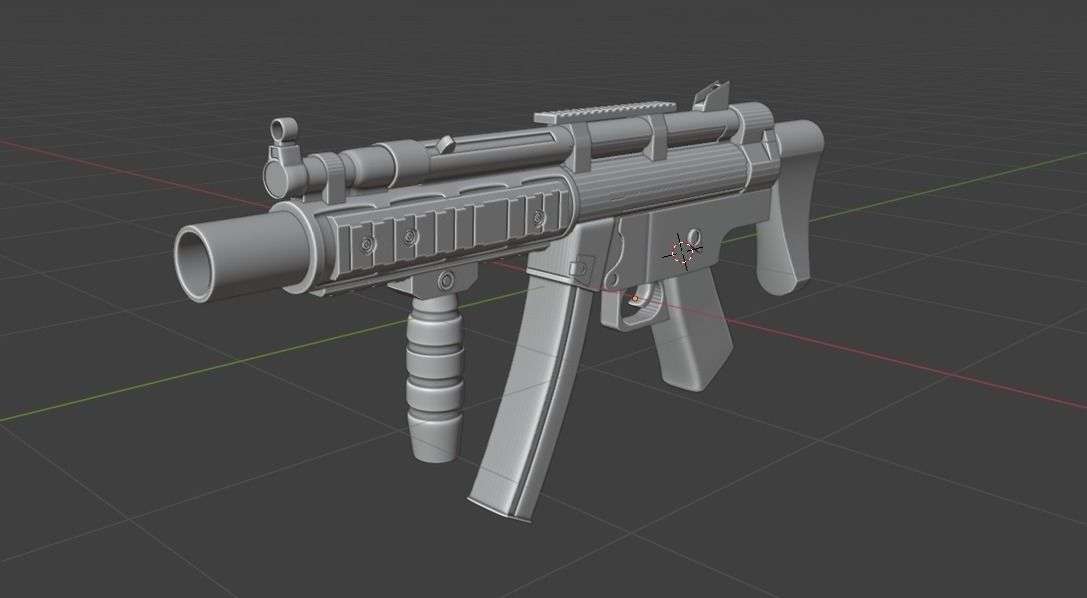 high-poly mp5 guns free VR / AR / low-poly 3D model | CGTrader