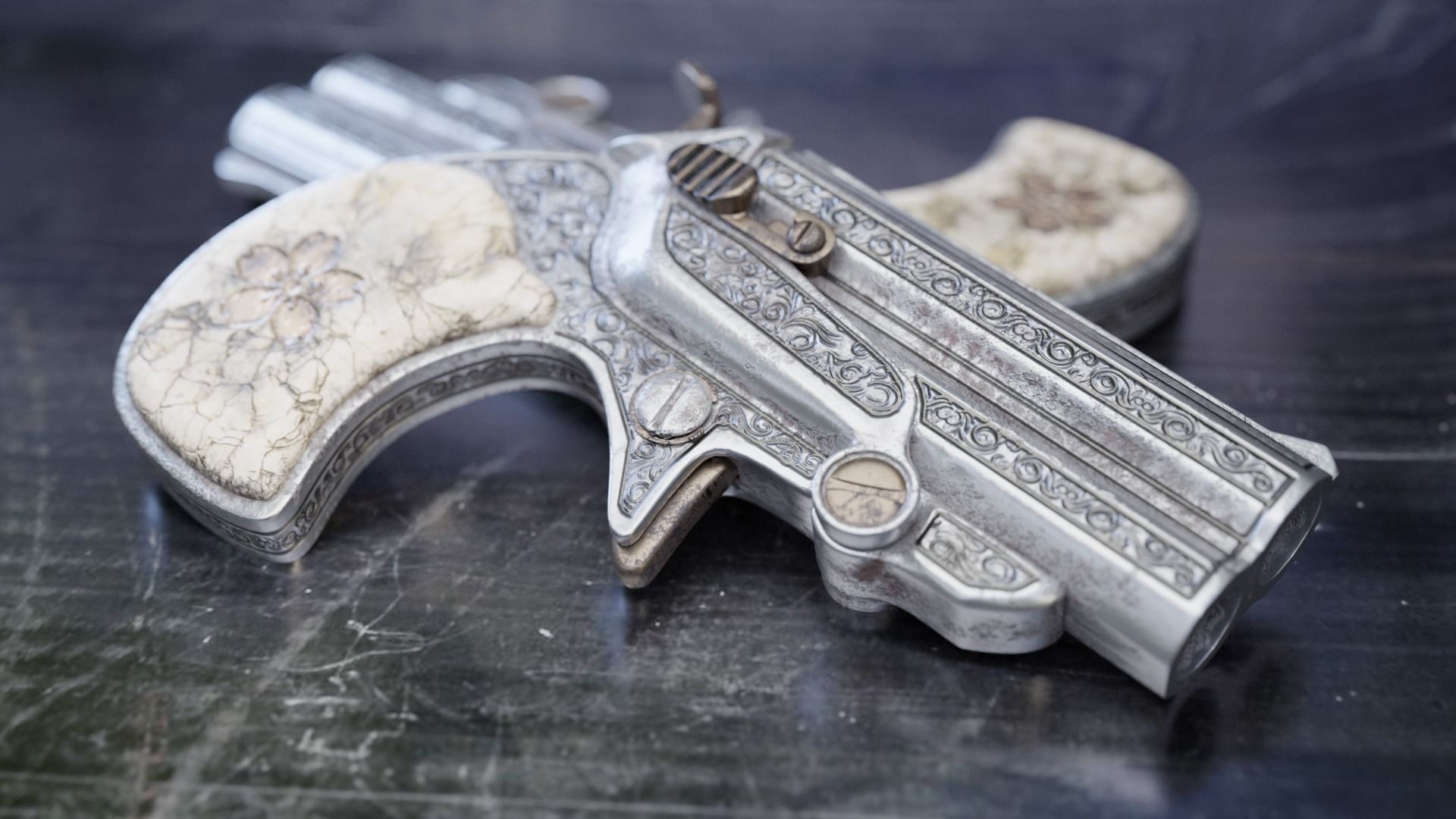 3D model Engraved Derringer VR / AR / low-poly | CGTrader