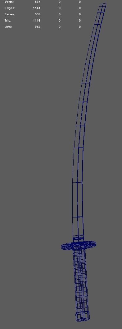 Simple Low-Poly Katana free VR / AR / low-poly 3D model | CGTrader