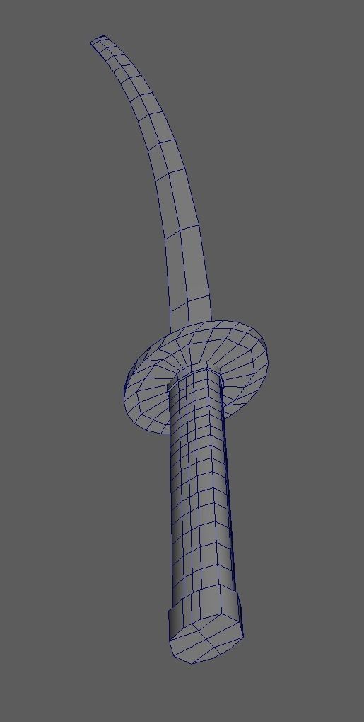 Simple Low-Poly Katana free VR / AR / low-poly 3D model | CGTrader