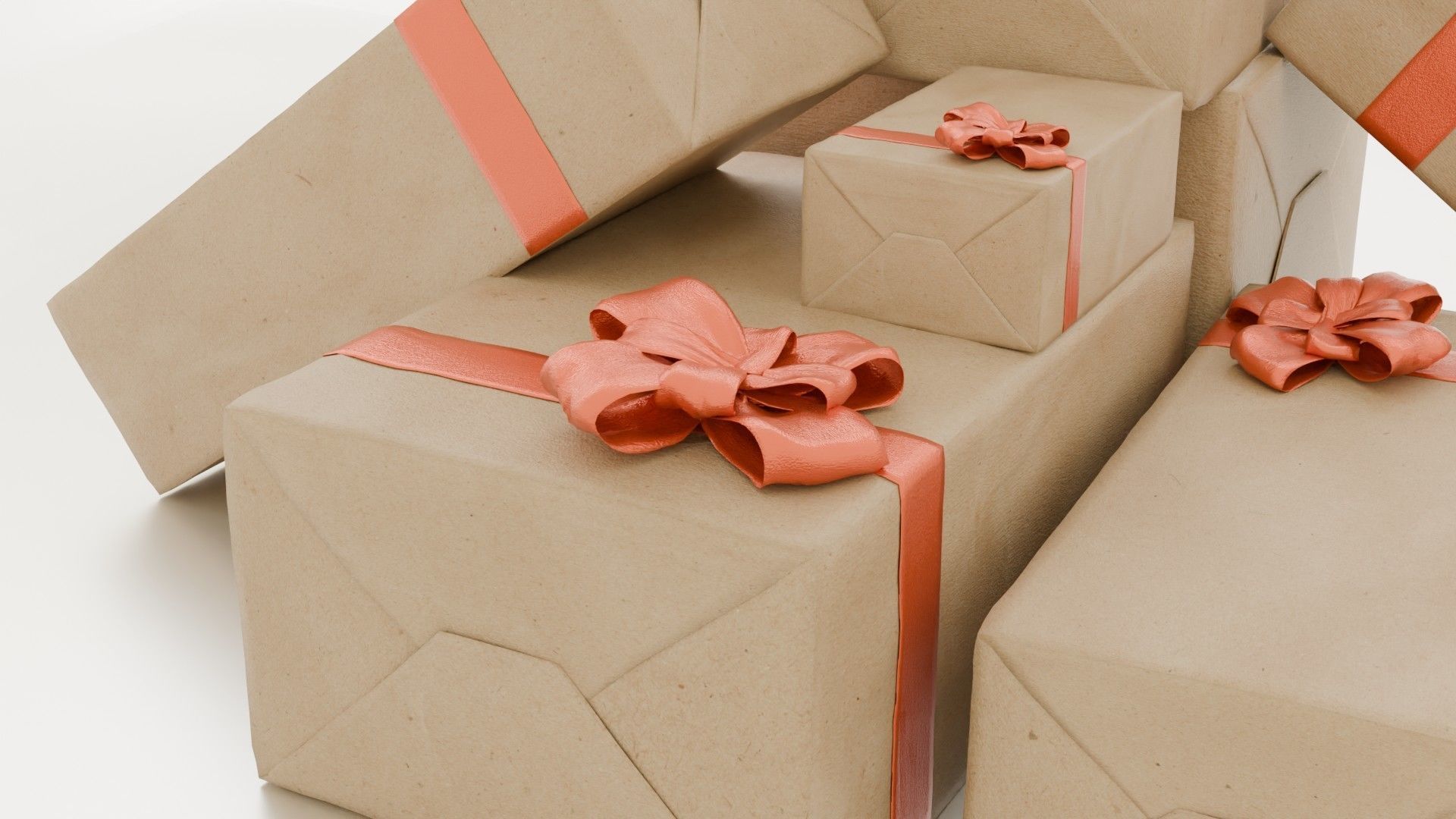 3D model kraft gift wrap VR / AR / low-poly | CGTrader