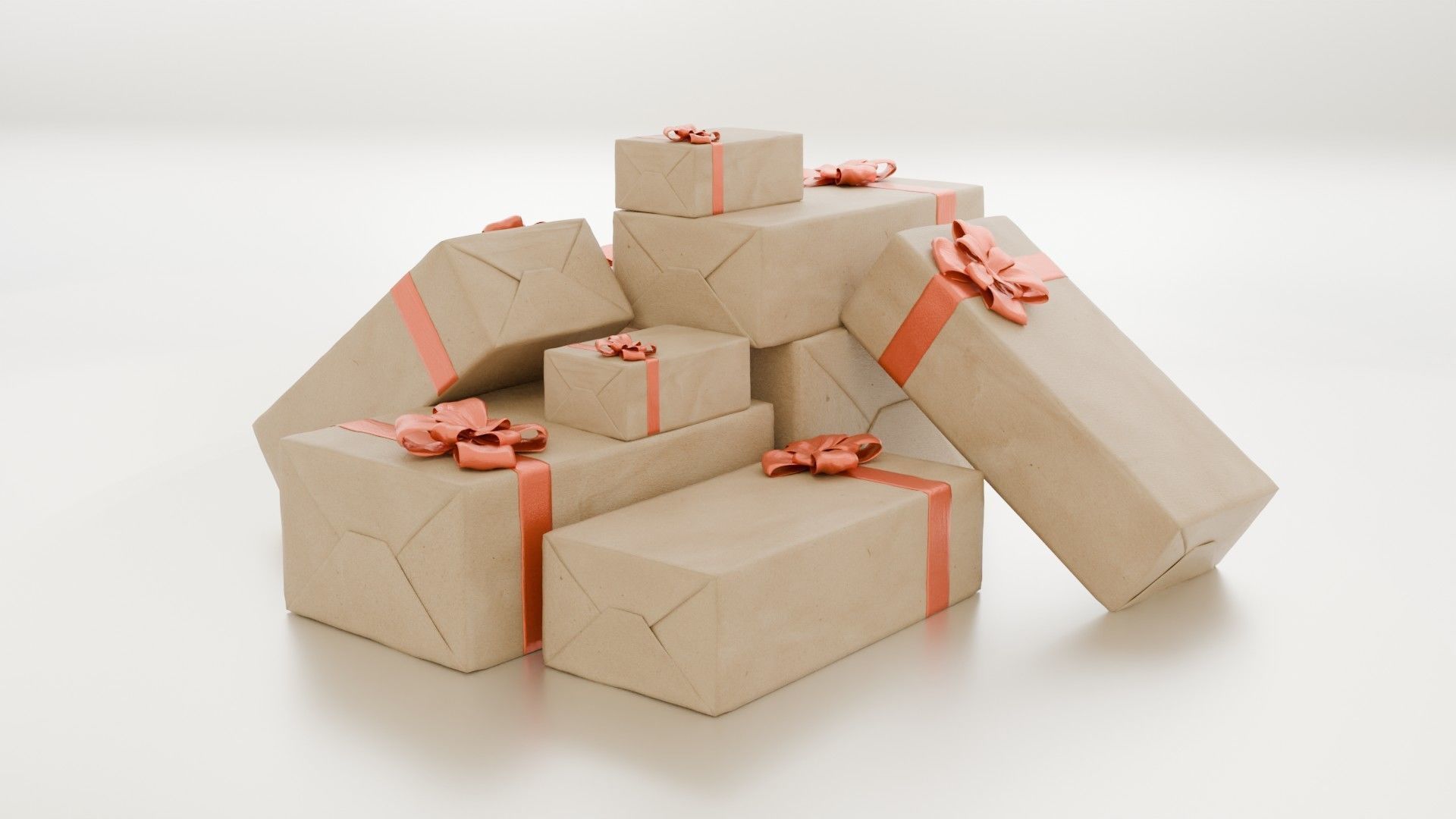 3D model kraft gift wrap VR / AR / low-poly | CGTrader
