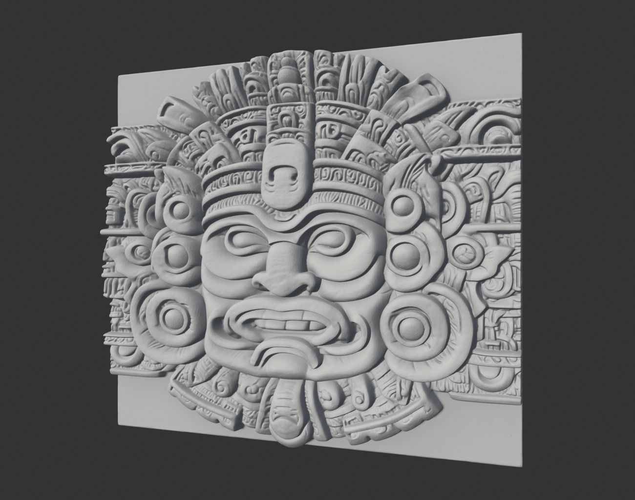 Mayan Decor Ornament 01 - 231206 3D model 3D printable | CGTrader
