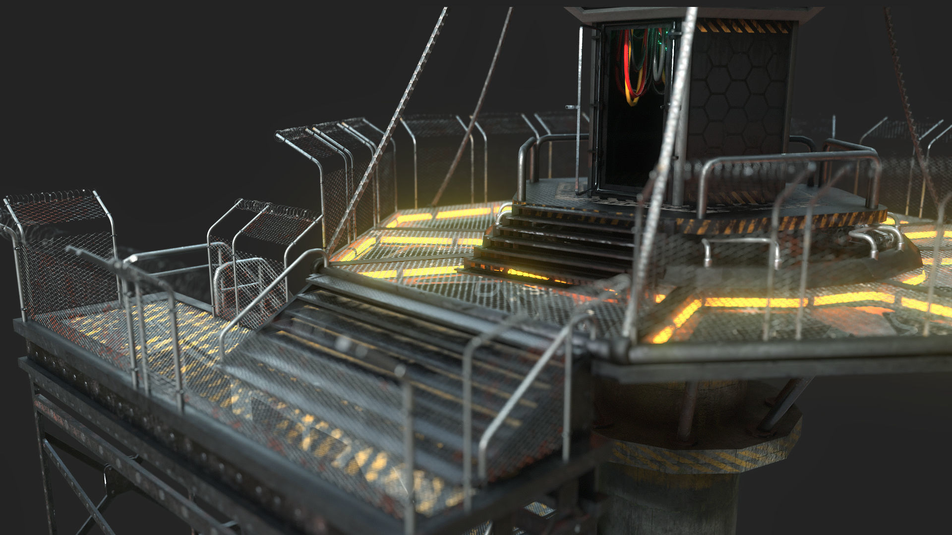 3D model SCIFI DATATOWER VR / AR / low-poly | CGTrader