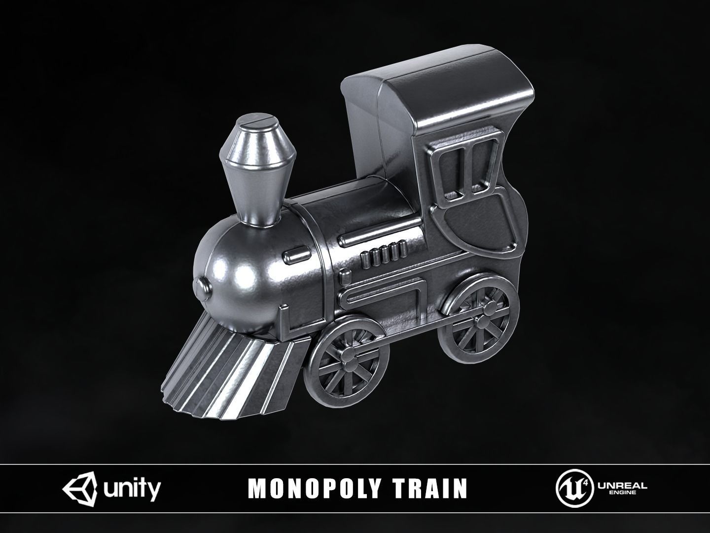 3D model Monopoly Train VR / AR / low-poly | CGTrader