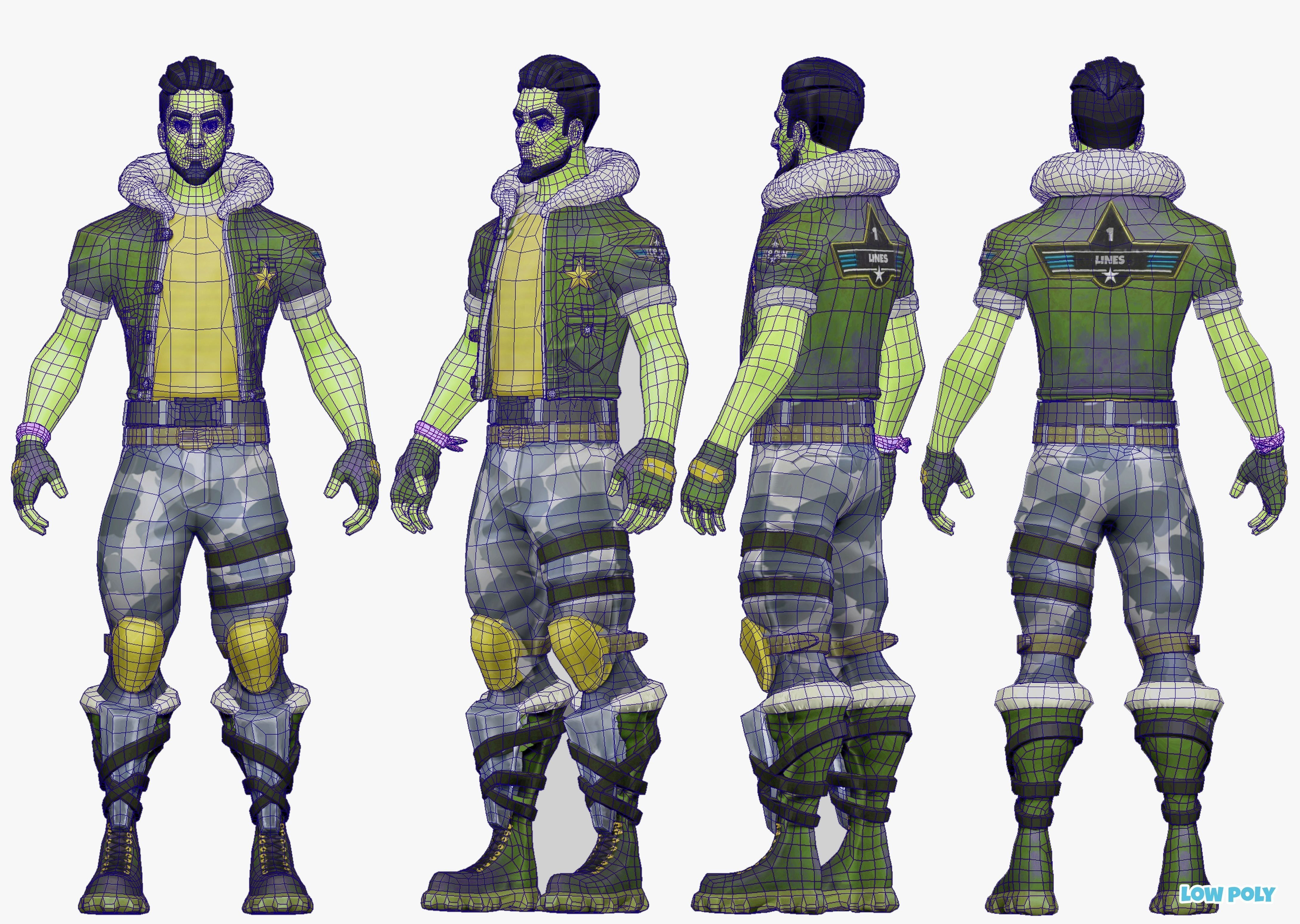 3D model Derrek VR / AR / low-poly | CGTrader