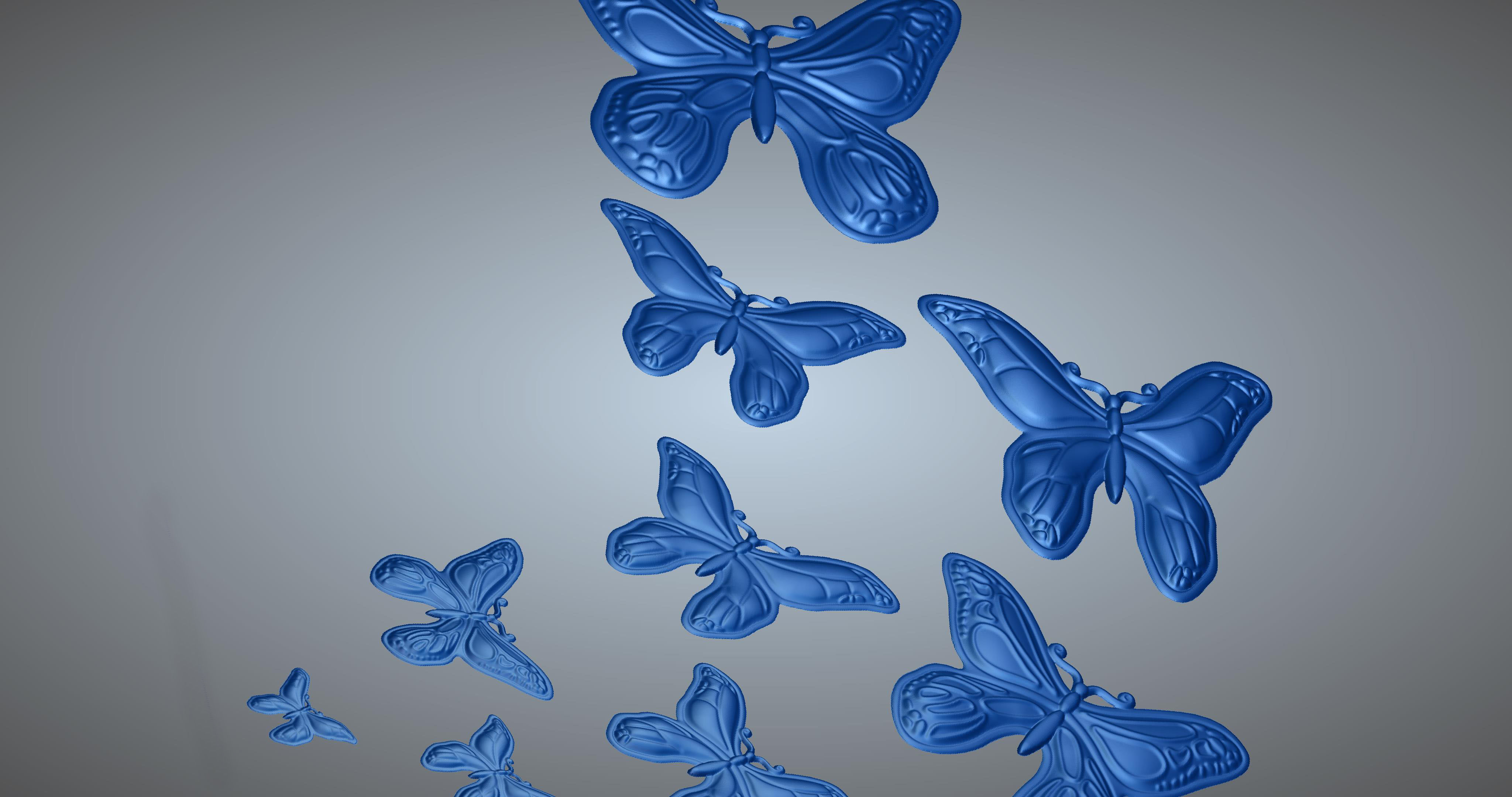 Butterflies Combo 3D model 3D printable | CGTrader