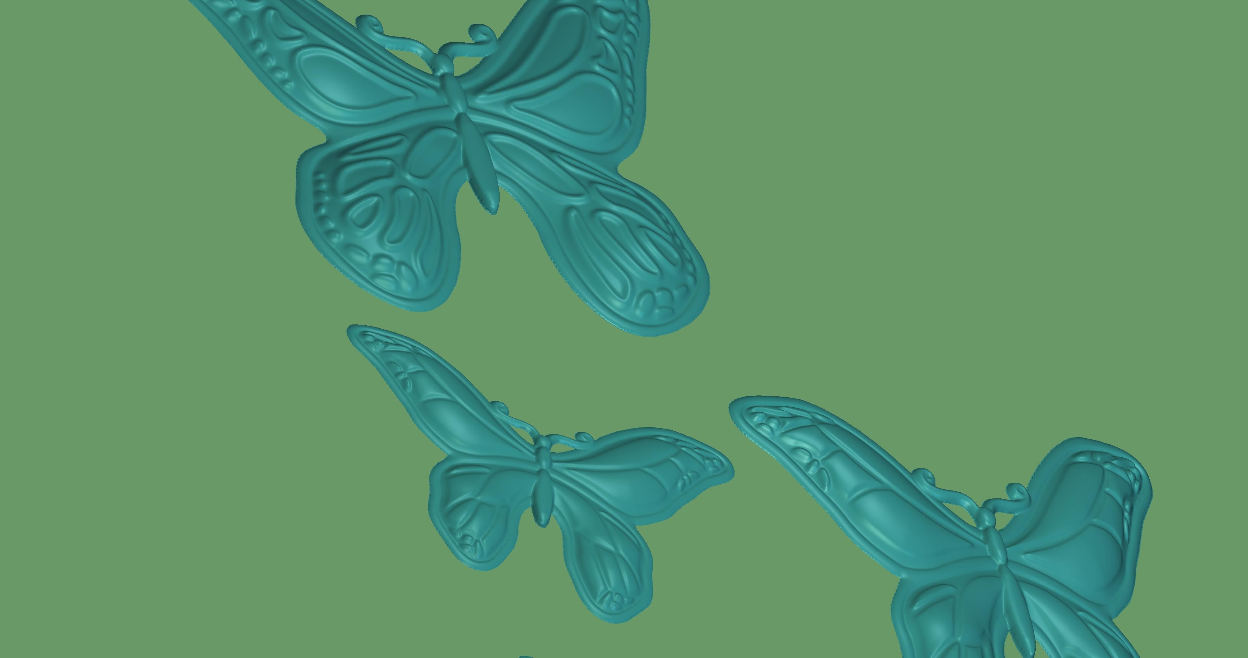 Butterflies Combo 3D model 3D printable | CGTrader