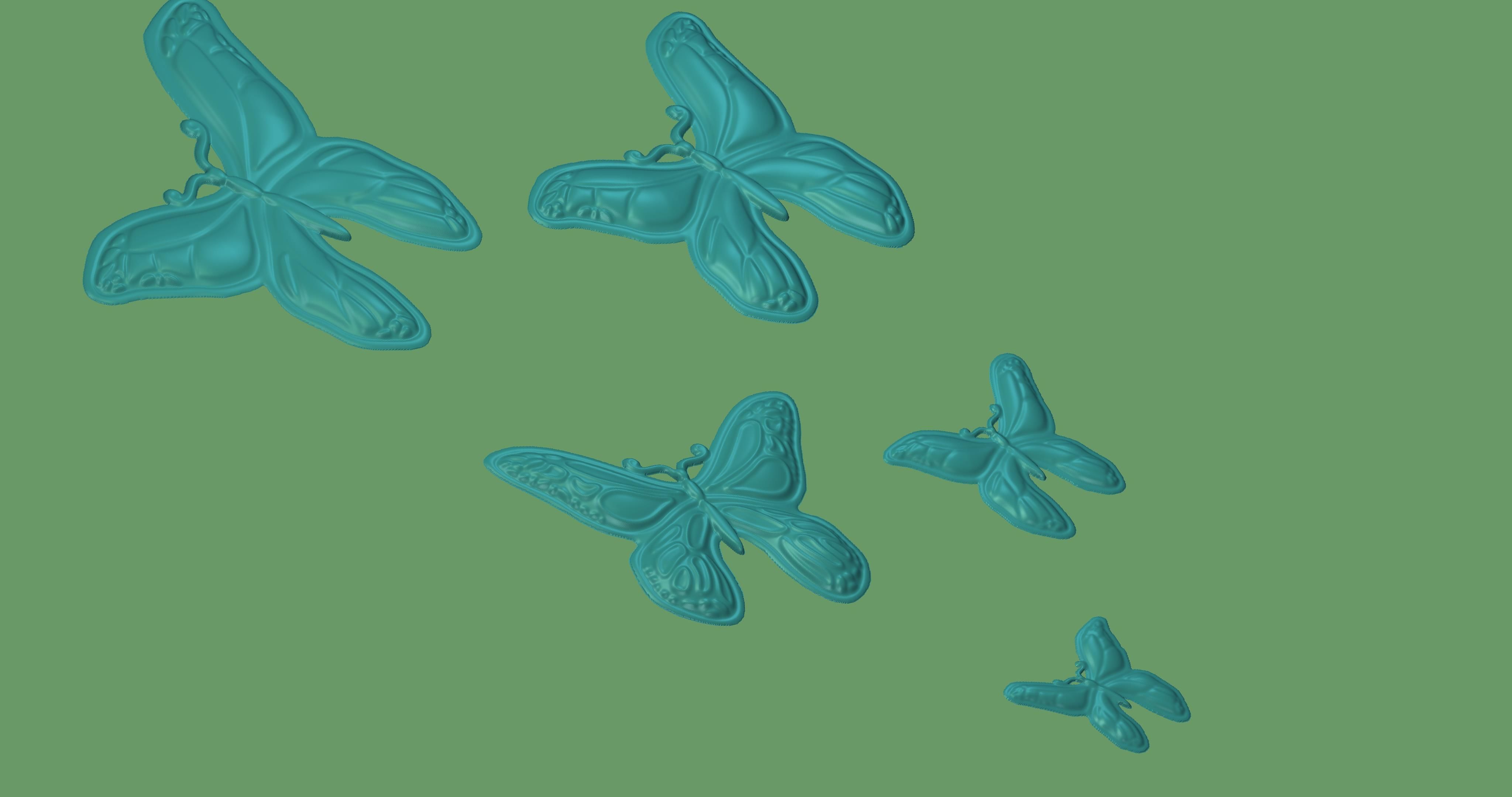 Butterflies Combo 3D model 3D printable | CGTrader