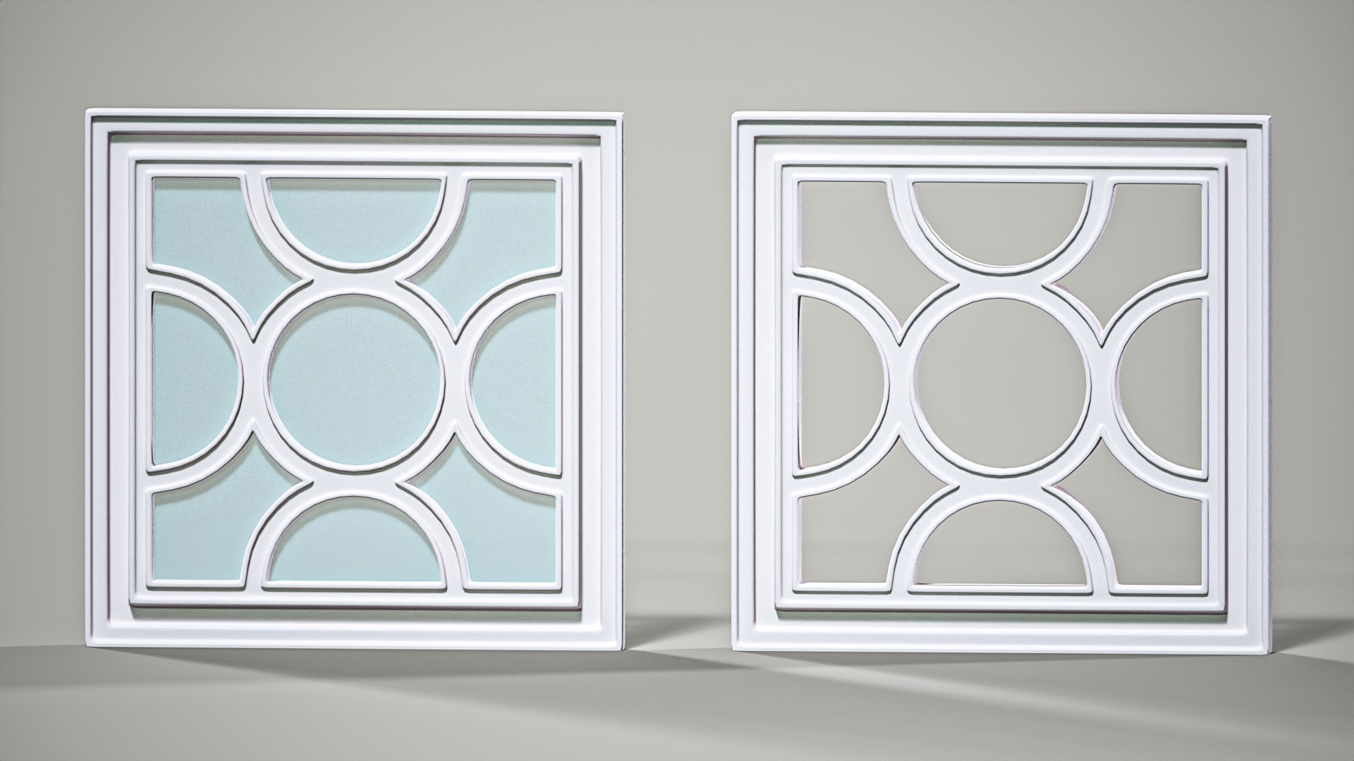 Highpoly Square Gothic Window Type1 3D model | CGTrader