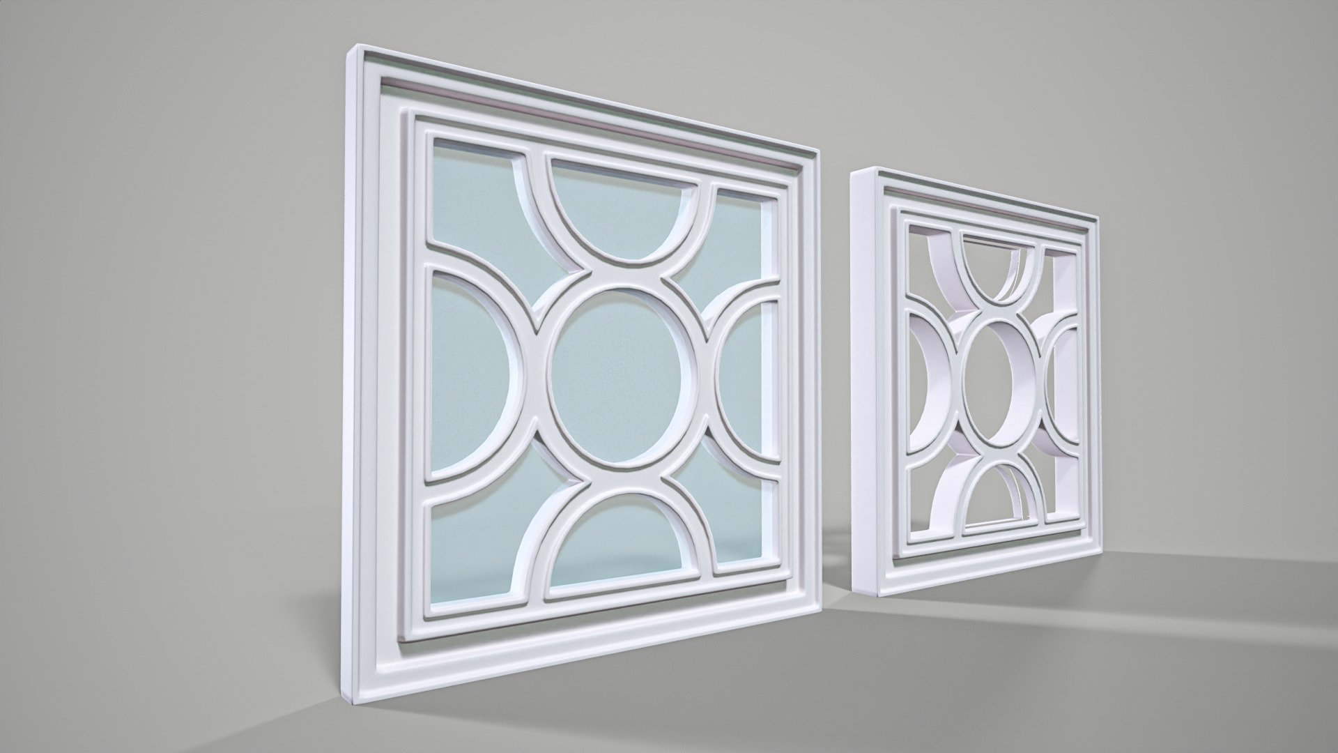 Highpoly Square Gothic Window Type1 3D model | CGTrader