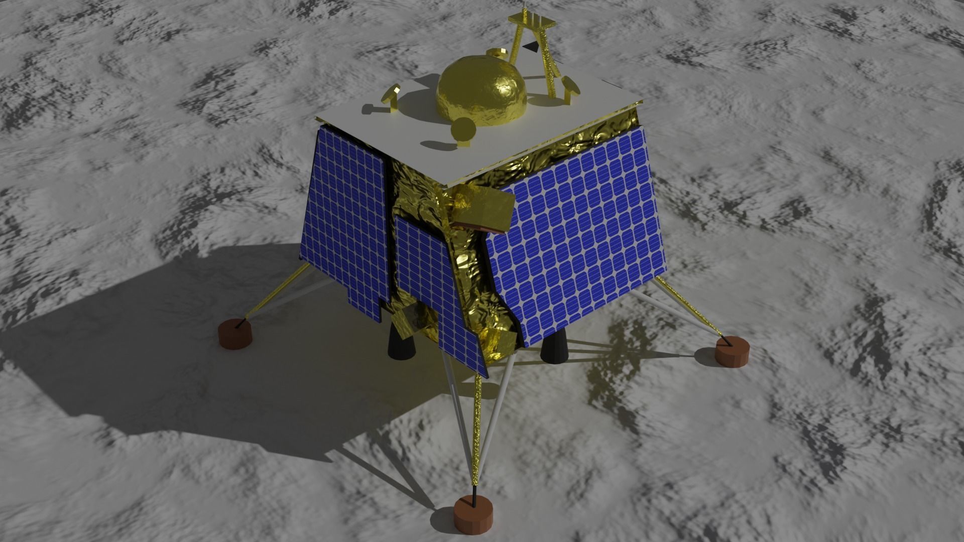 3D model Chandrayaan-3 moon lander VR / AR / low-poly | CGTrader