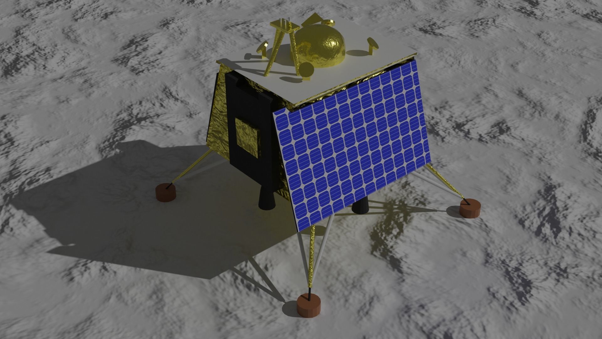3D model Chandrayaan-3 moon lander VR / AR / low-poly | CGTrader