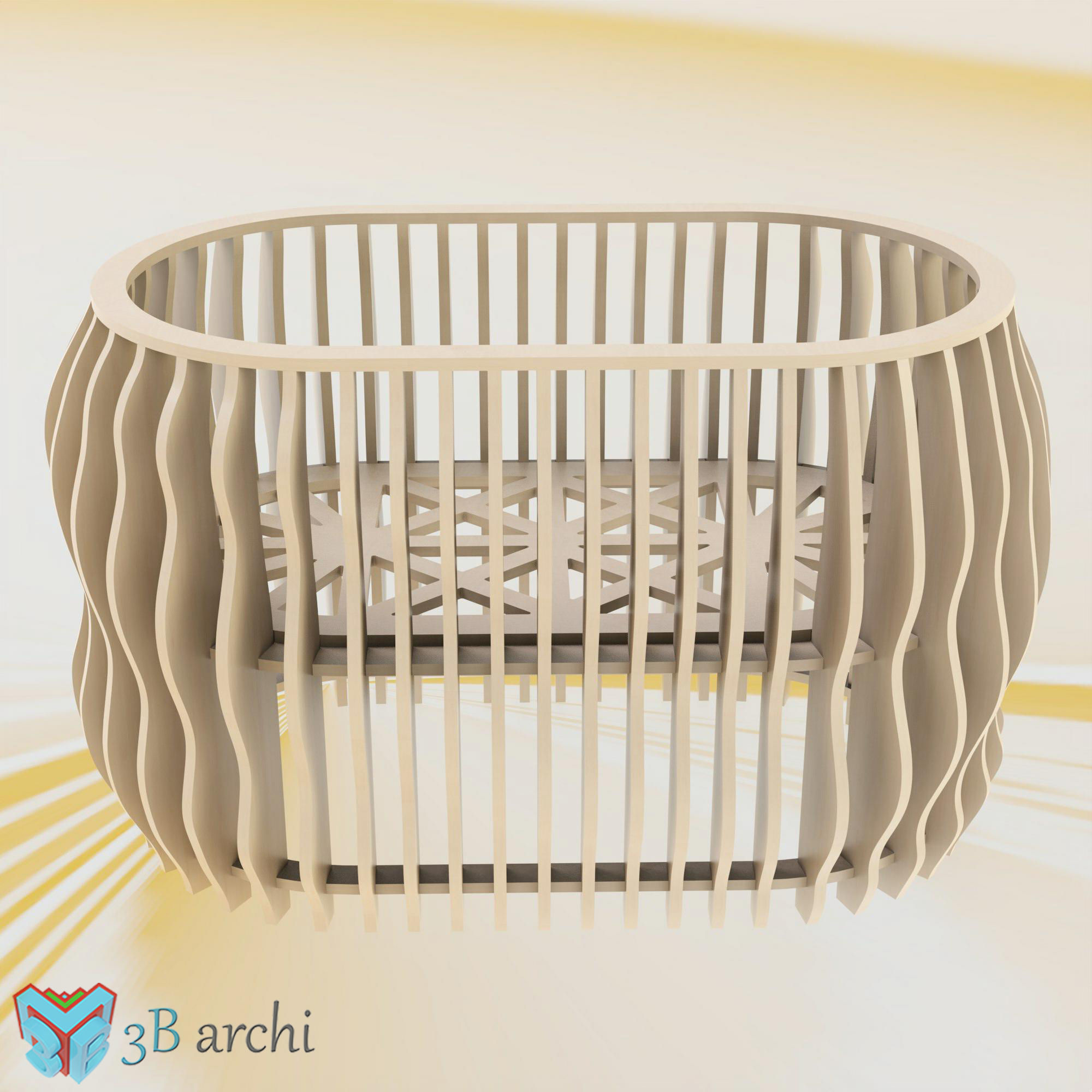 Parametric kids bed 3D model | CGTrader
