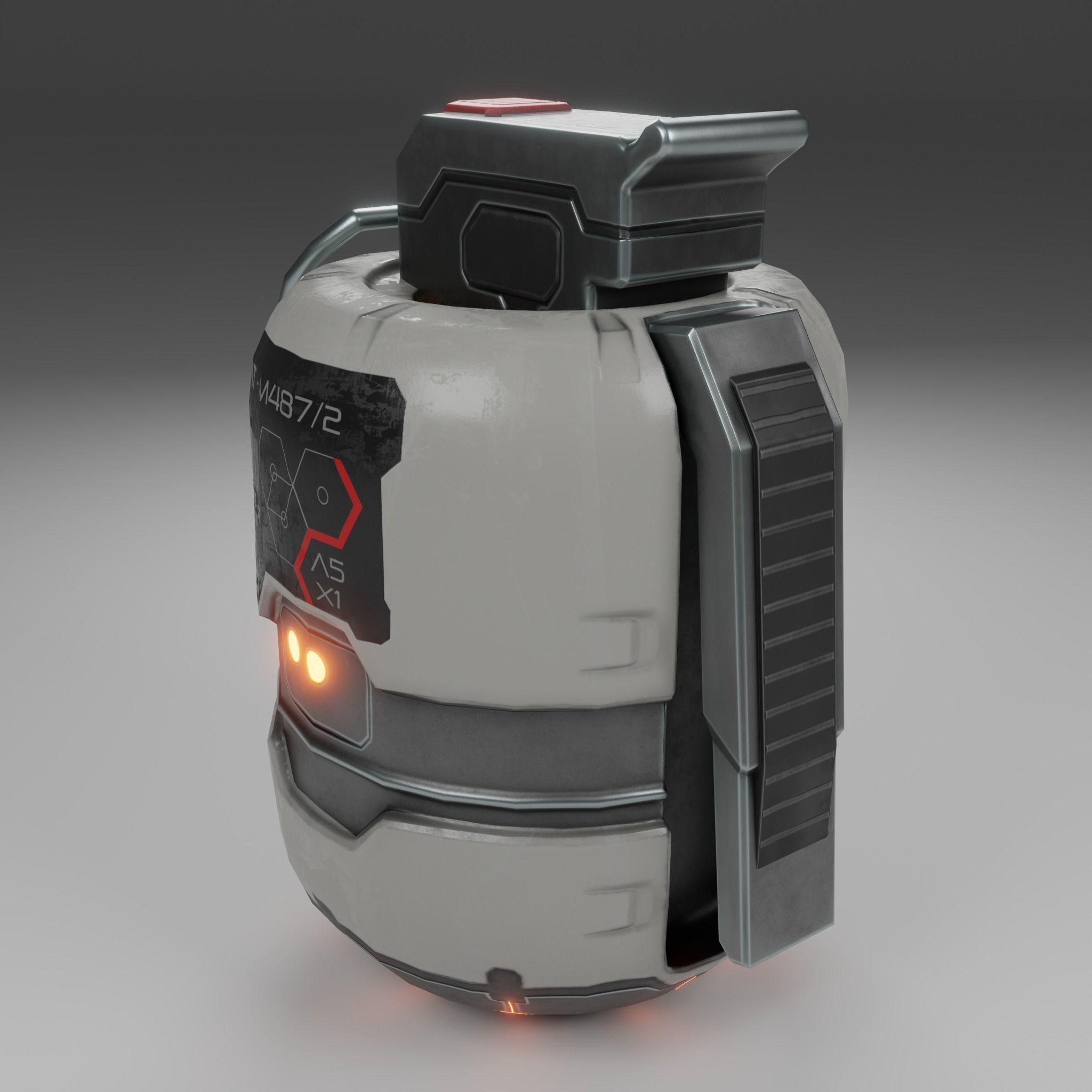 3D model sci-fi grenade attack VR / AR / low-poly | CGTrader
