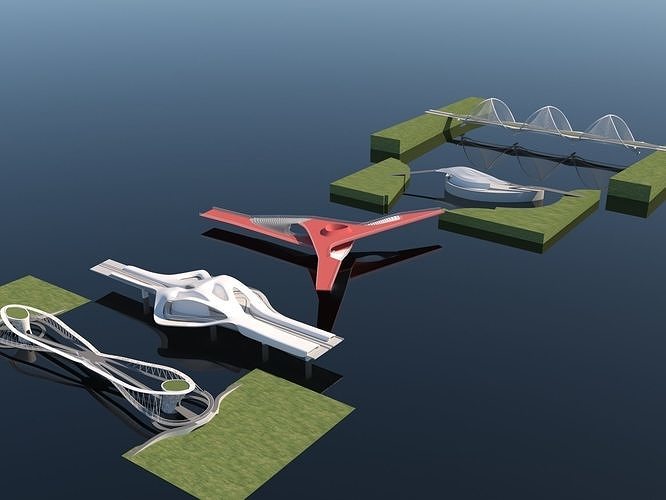 Bridges Design 3D model | CGTrader