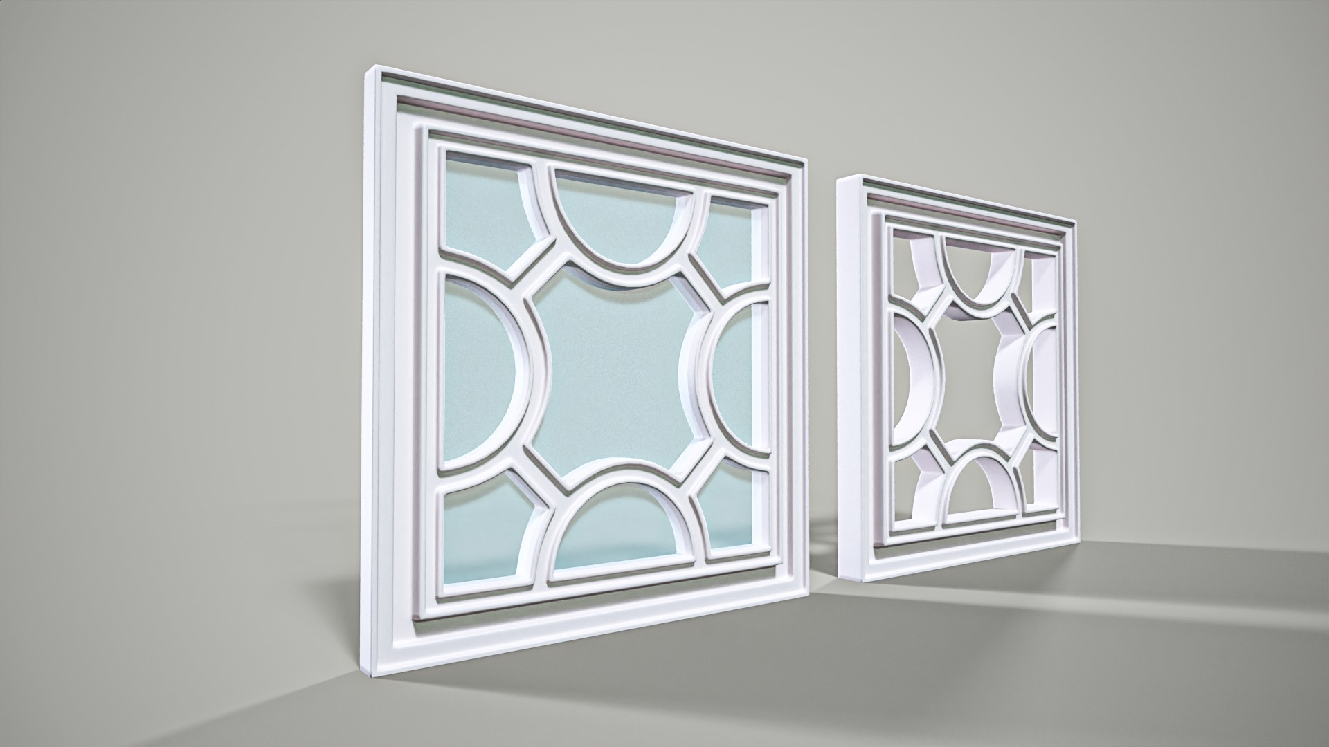 Highpoly Square Gothic Window Type2 3D model | CGTrader