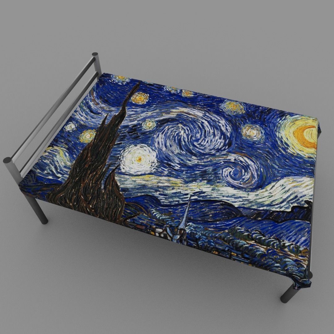 3D model Starry Night bed VR / AR / low-poly | CGTrader