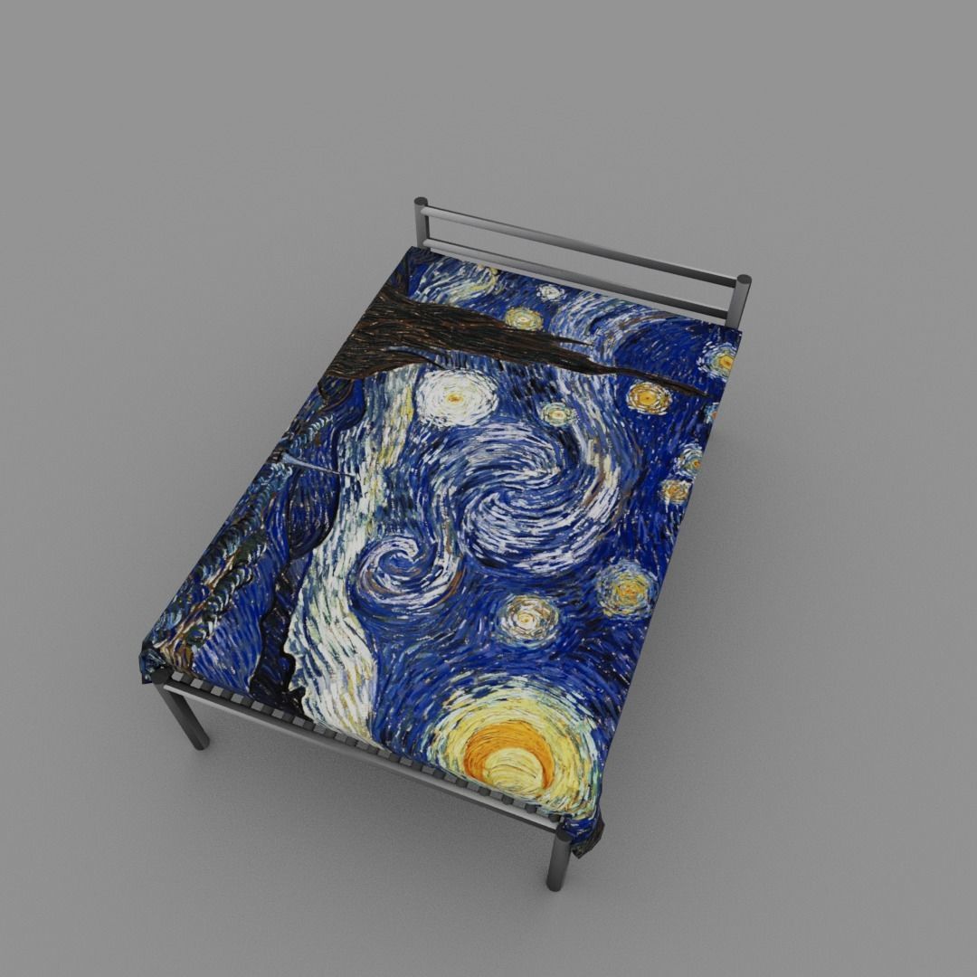 3D model Starry Night bed VR / AR / low-poly | CGTrader