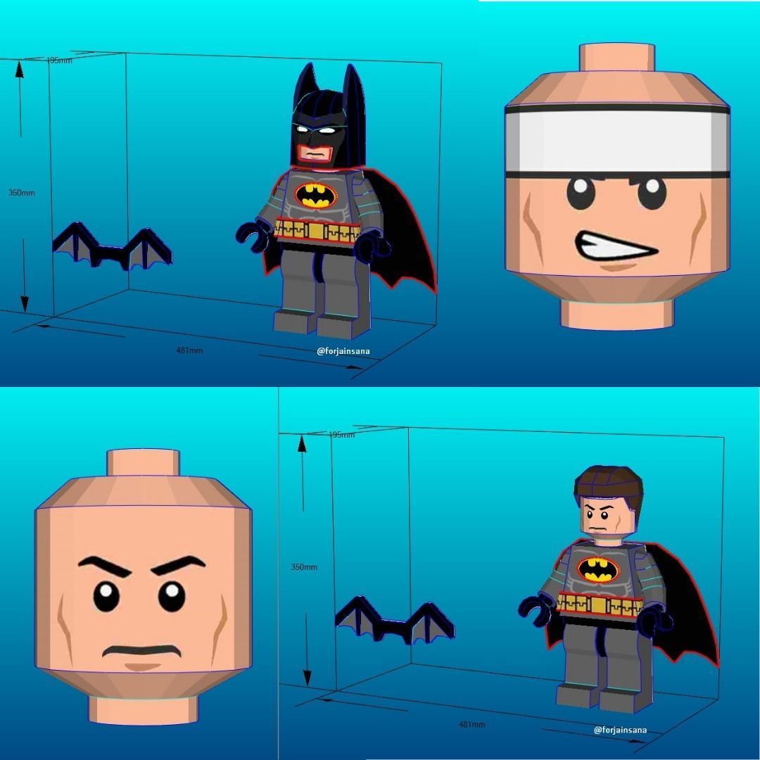 Batman Lego - Papercraft - Fan Made 3D model 3D printable | CGTrader