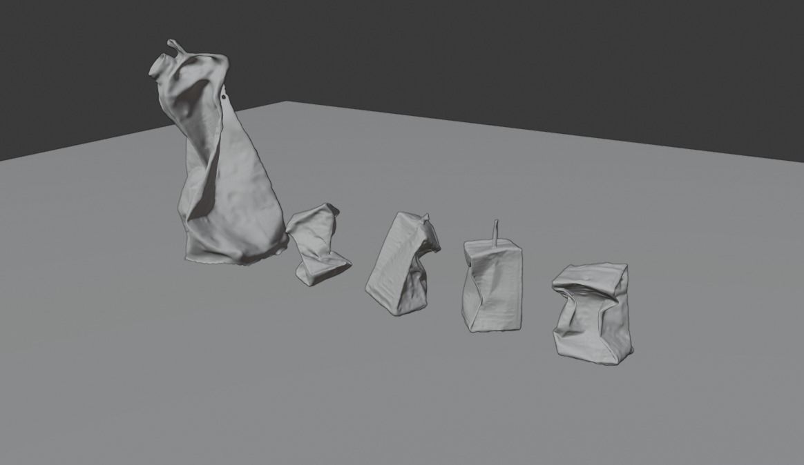 Crushed Juice Cartons 3D model | CGTrader