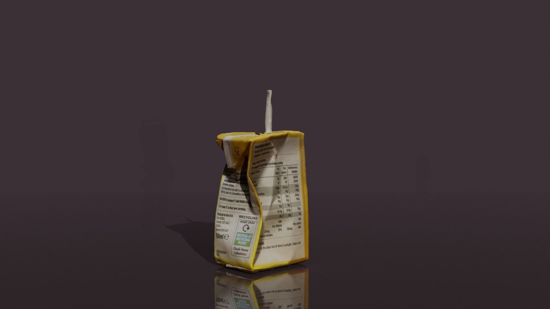 Crushed Juice Cartons 3D model | CGTrader