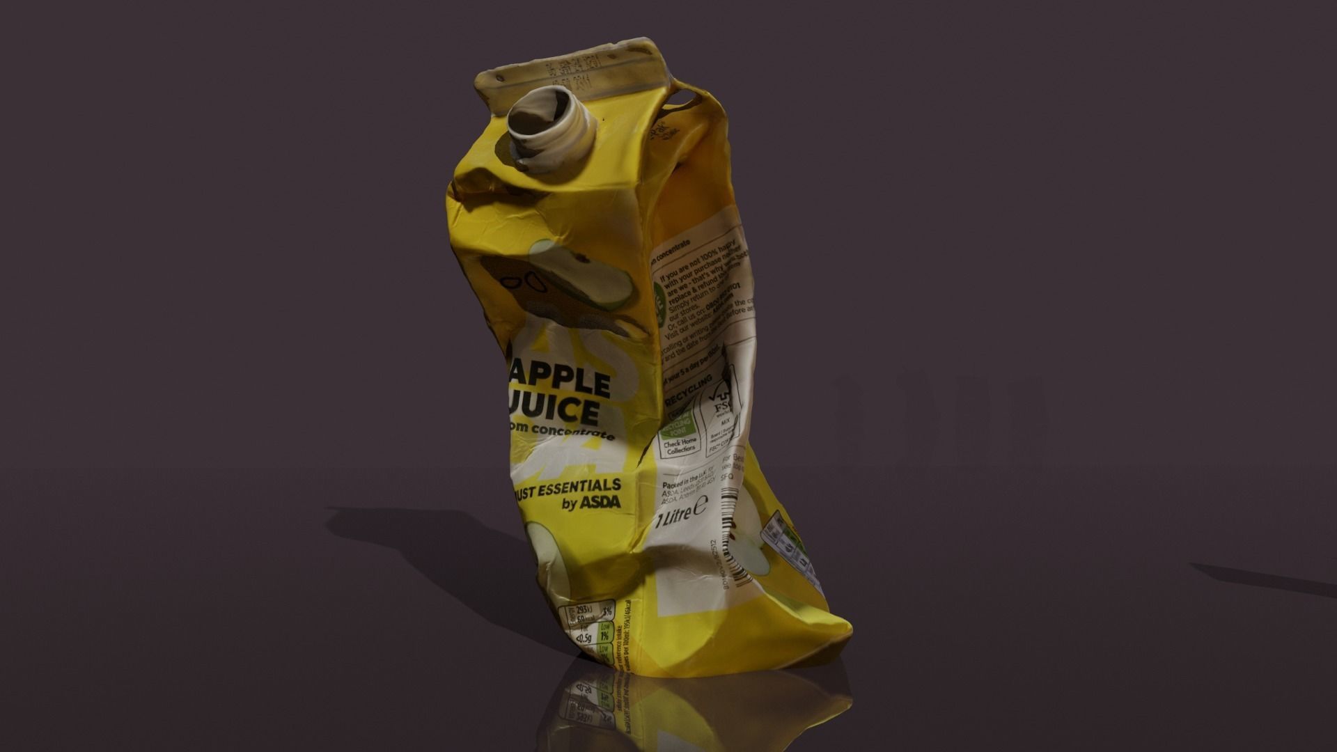 Crushed Juice Cartons 3D model | CGTrader