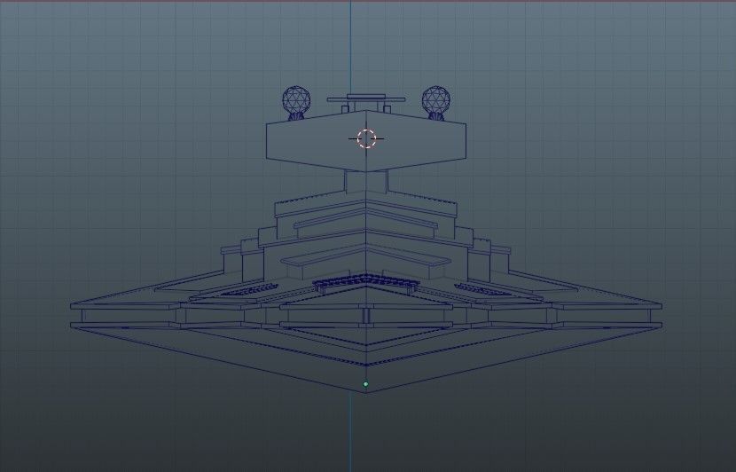 Low poly Imperial Star Destroyer 3D model 3D printable | CGTrader