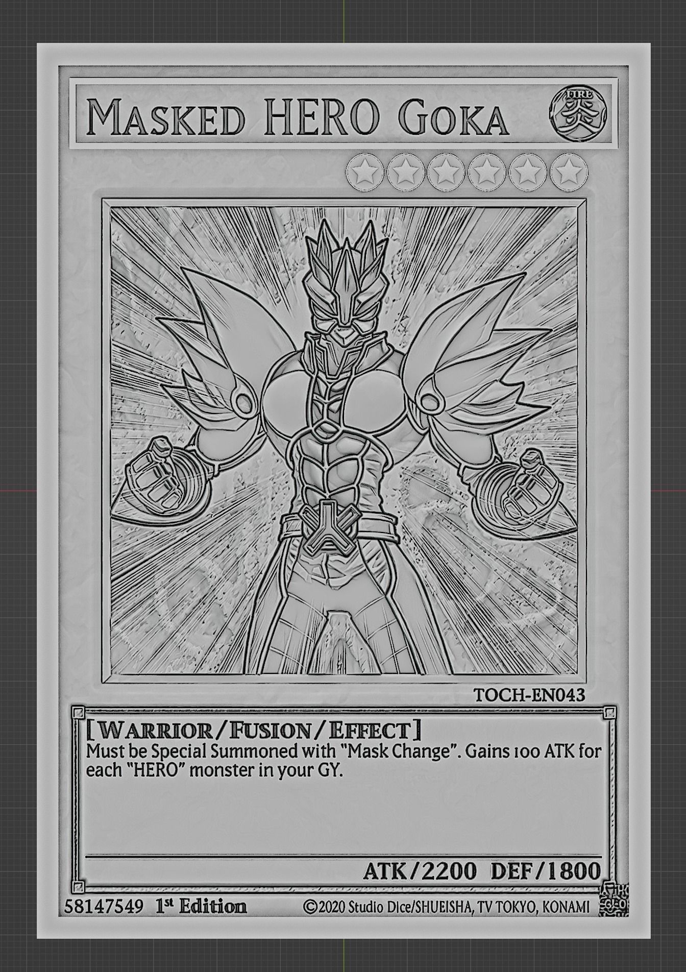 masked hero goka - yugioh 3D model 3D printable | CGTrader