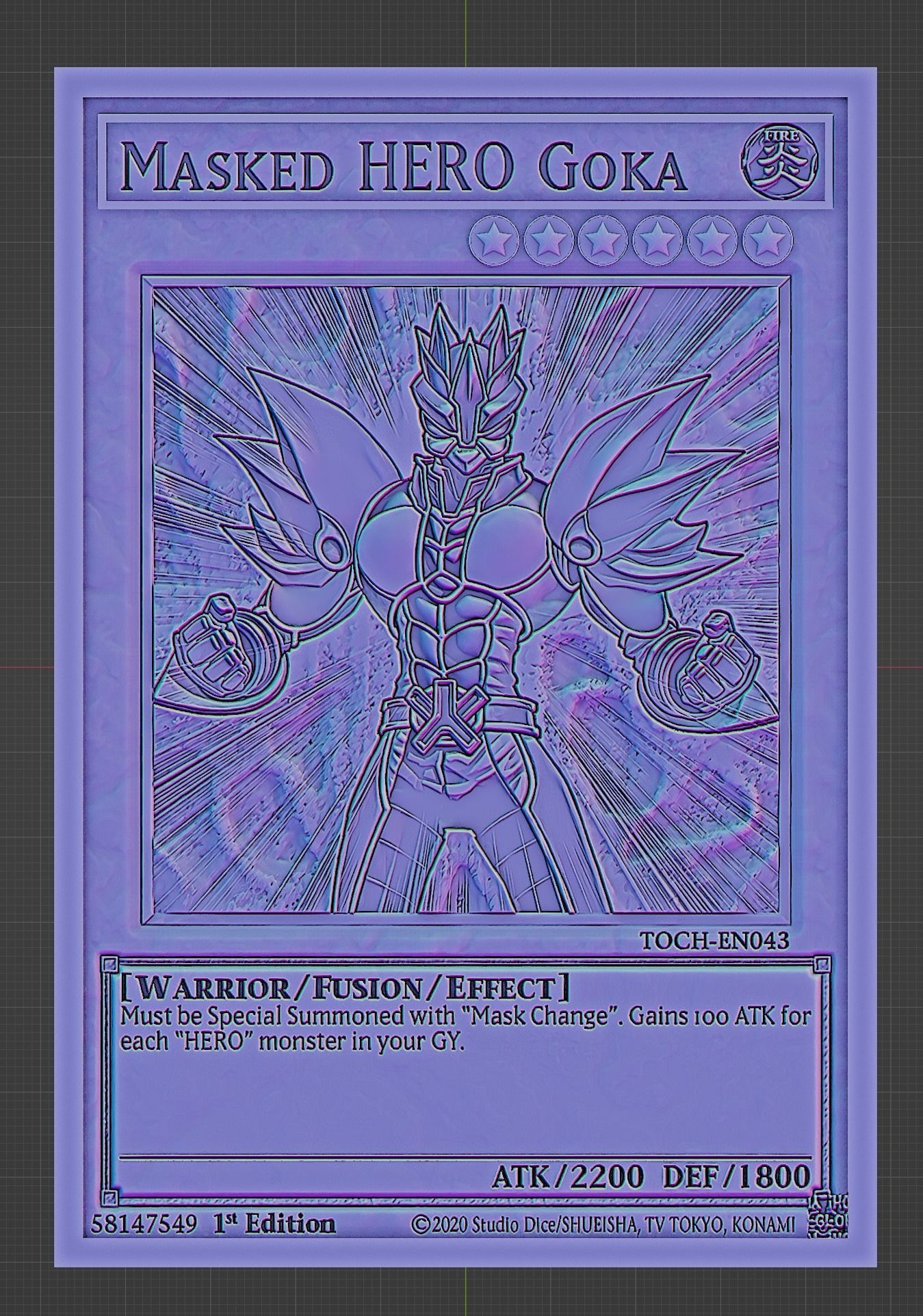 masked hero goka - yugioh 3D model 3D printable | CGTrader