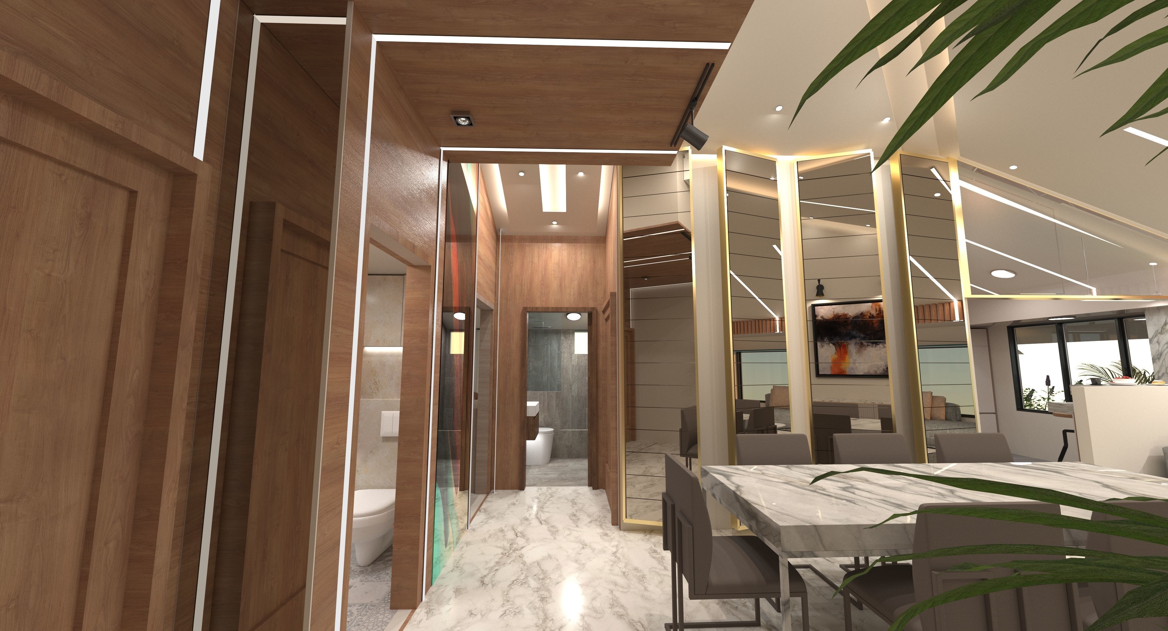 Modern Home with Roof Ceiling 3D model | CGTrader