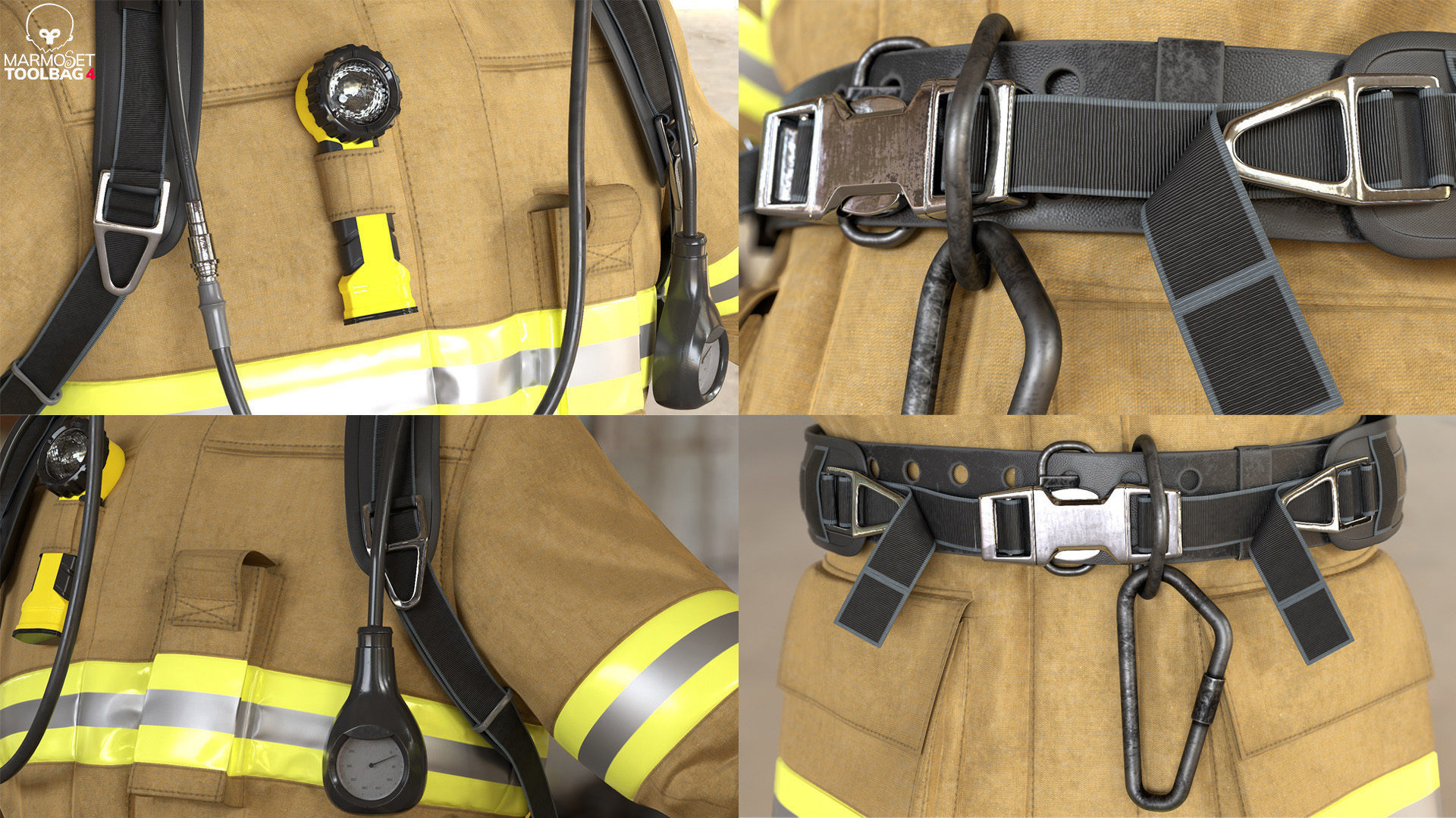 3D model Male Firefighter Outfit VR / AR / low-poly | CGTrader