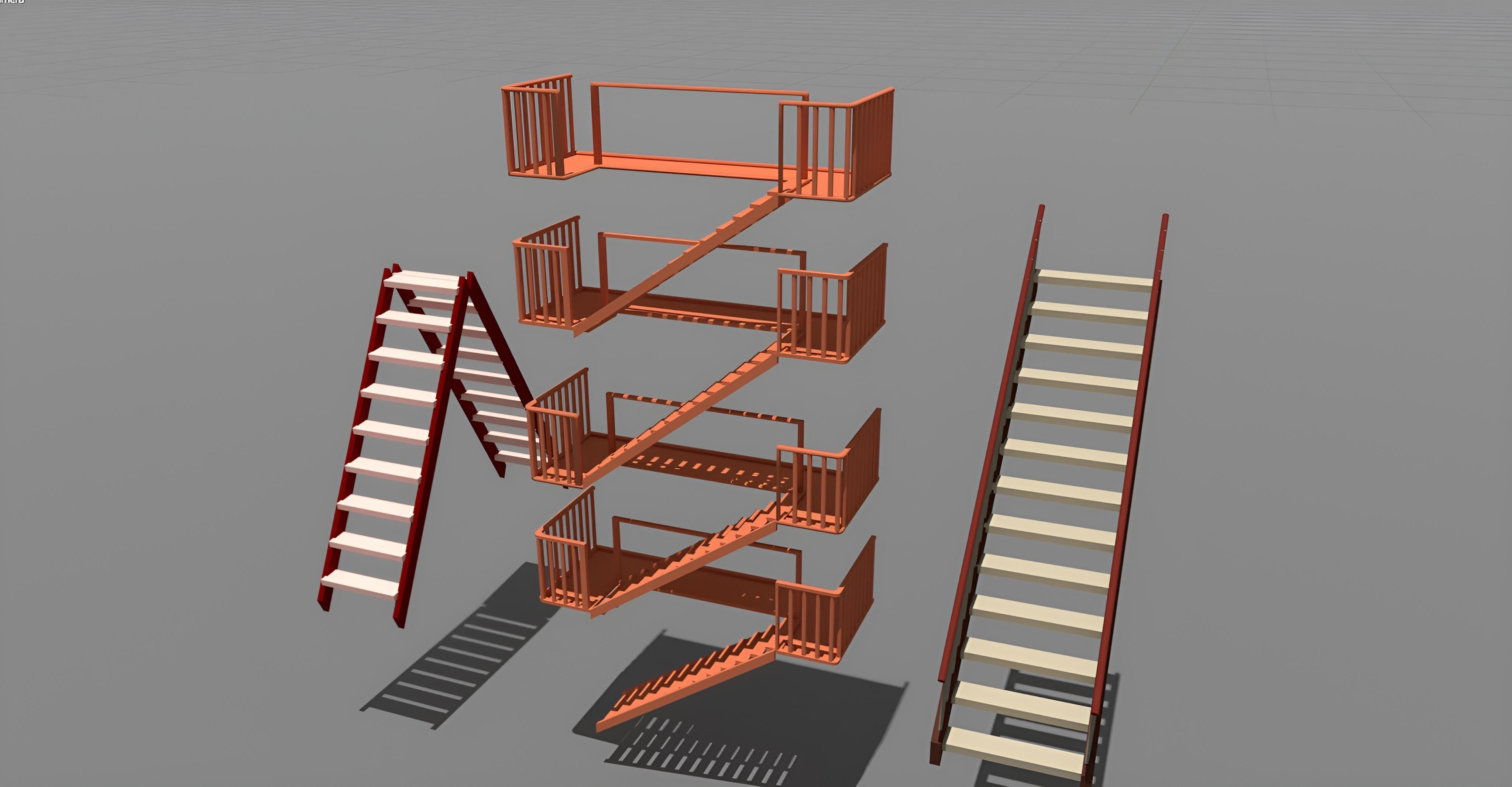 3D model Stairs and ladder VR / AR / low-poly | CGTrader