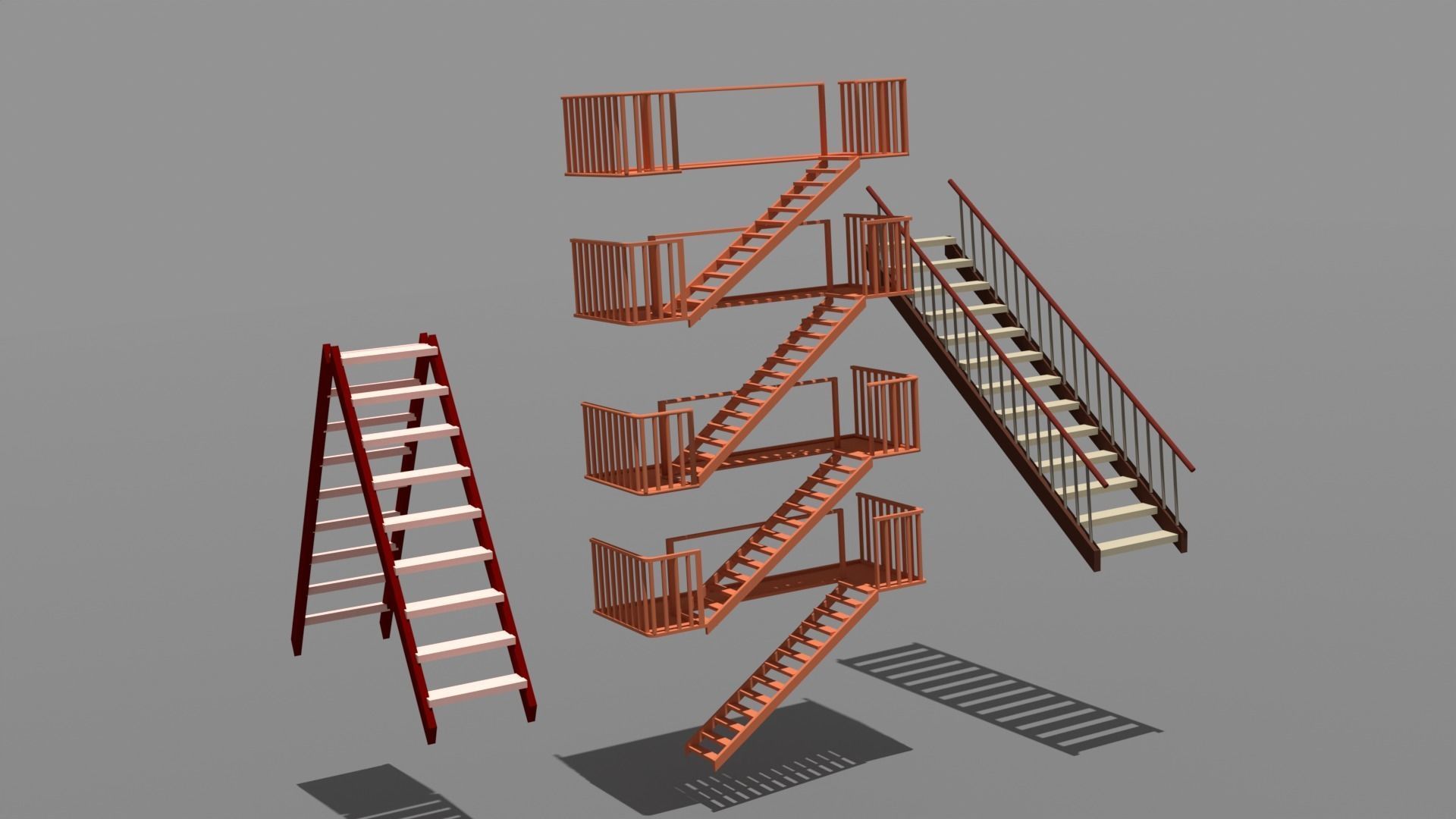 3D model Stairs and ladder VR / AR / low-poly | CGTrader