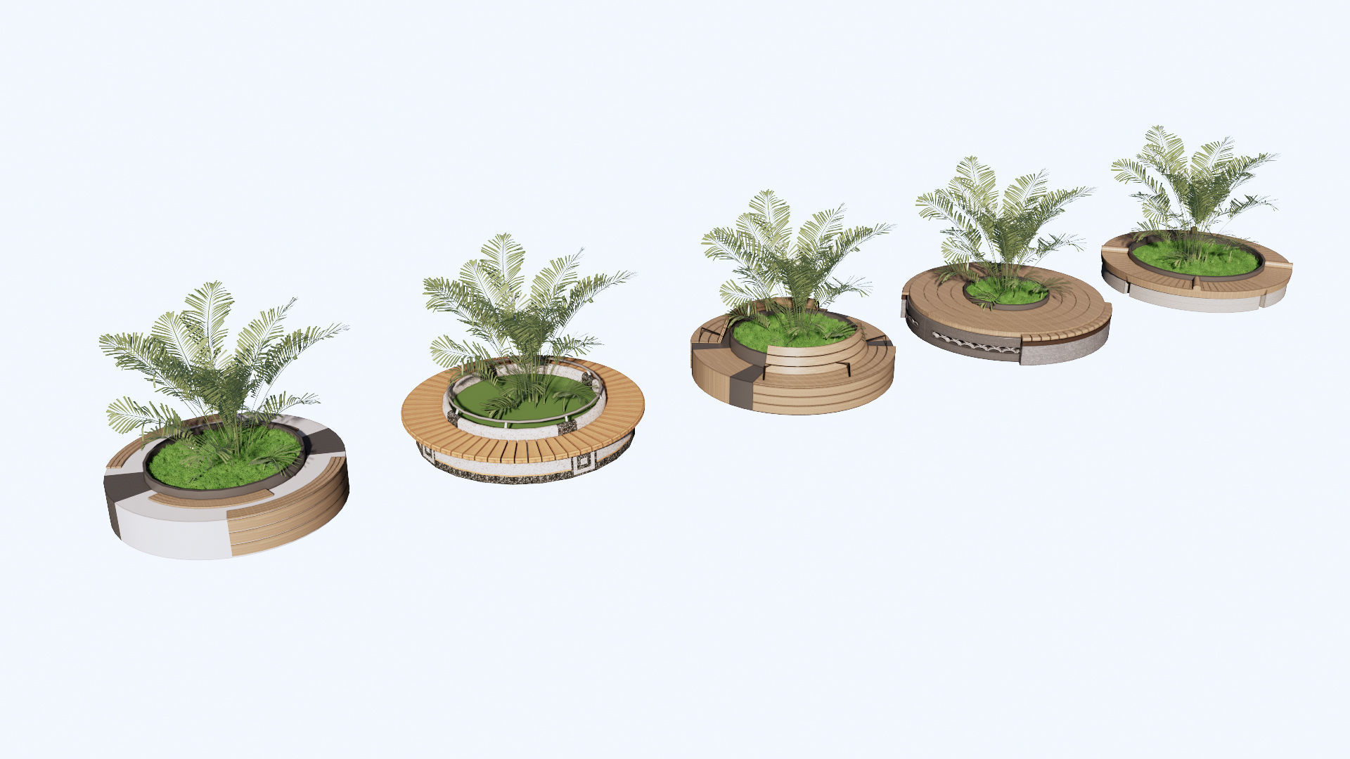 Resting area outdoor Exterior garden seating 3D model | CGTrader