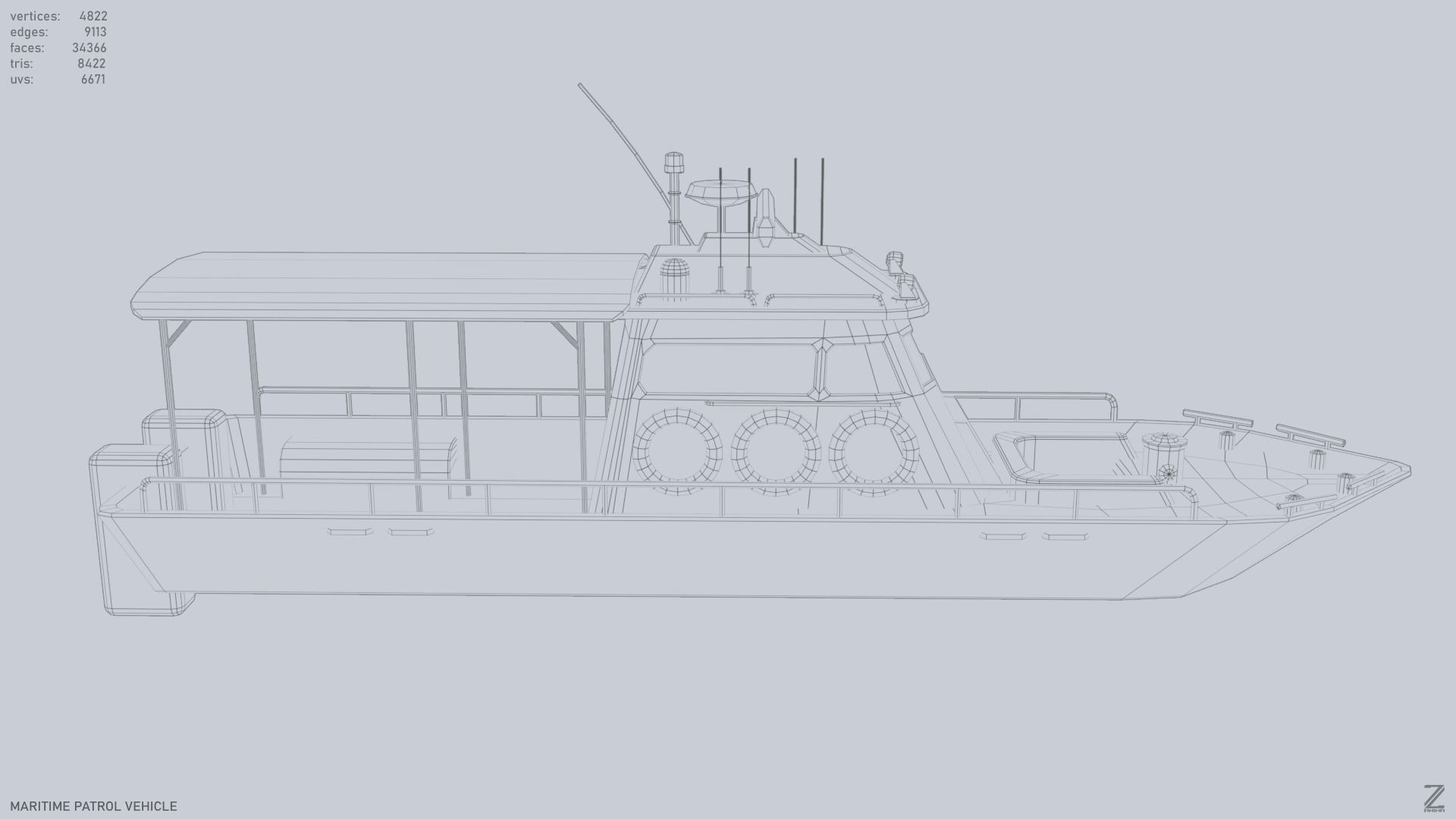 3D model Maritime patrol vehicle VR / AR / low-poly | CGTrader