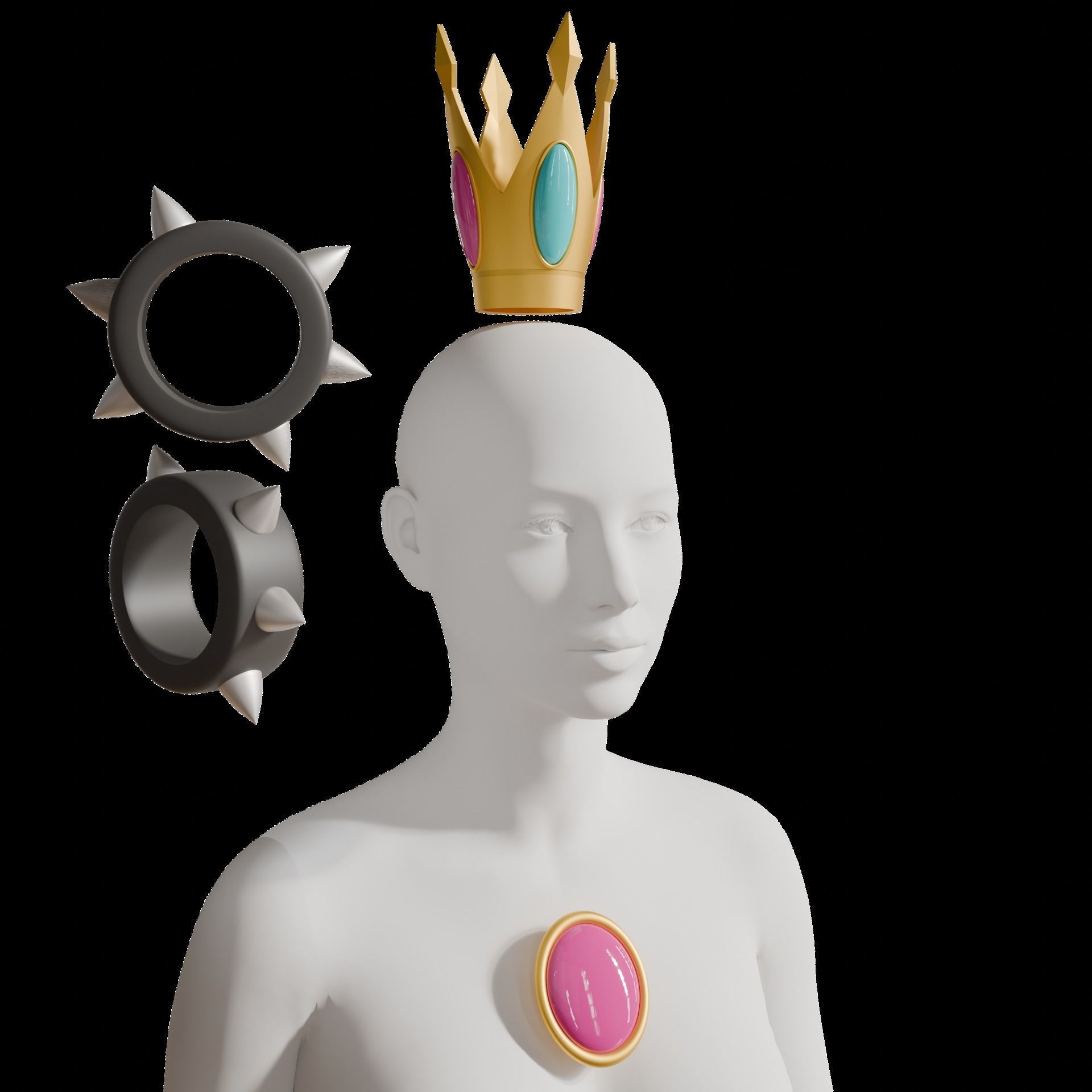 canceled mario princess Wapeach Cosplay 3D model 3D printable | CGTrader