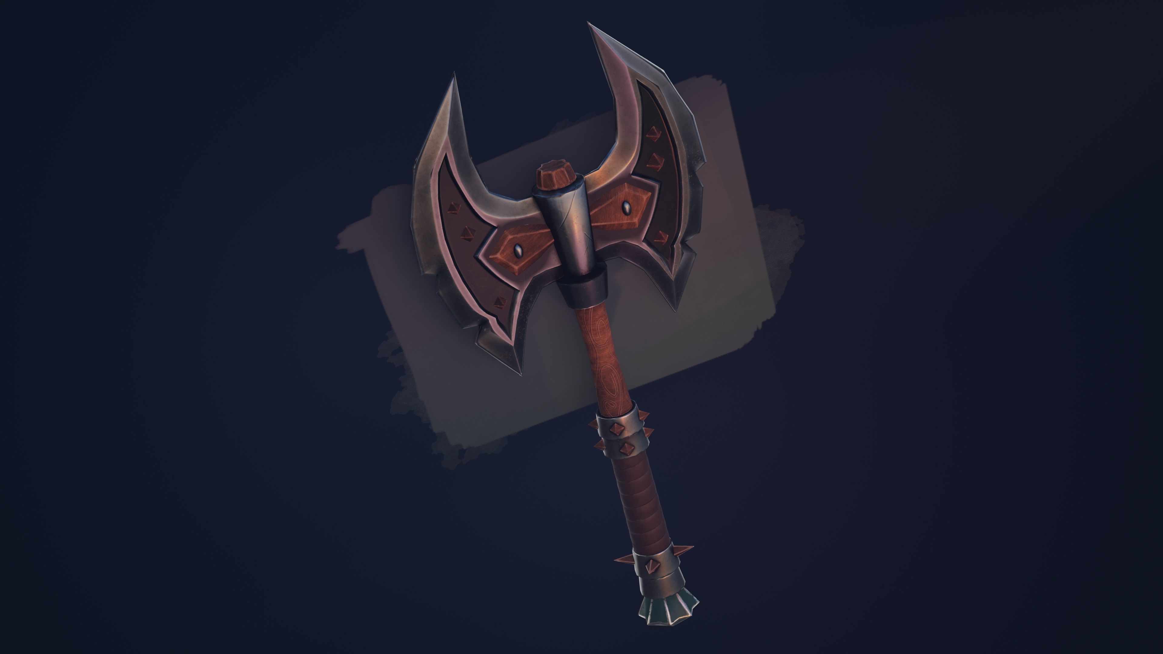 3D model GameReady Stylized Battle Axe 3D model VR / AR / low-poly ...