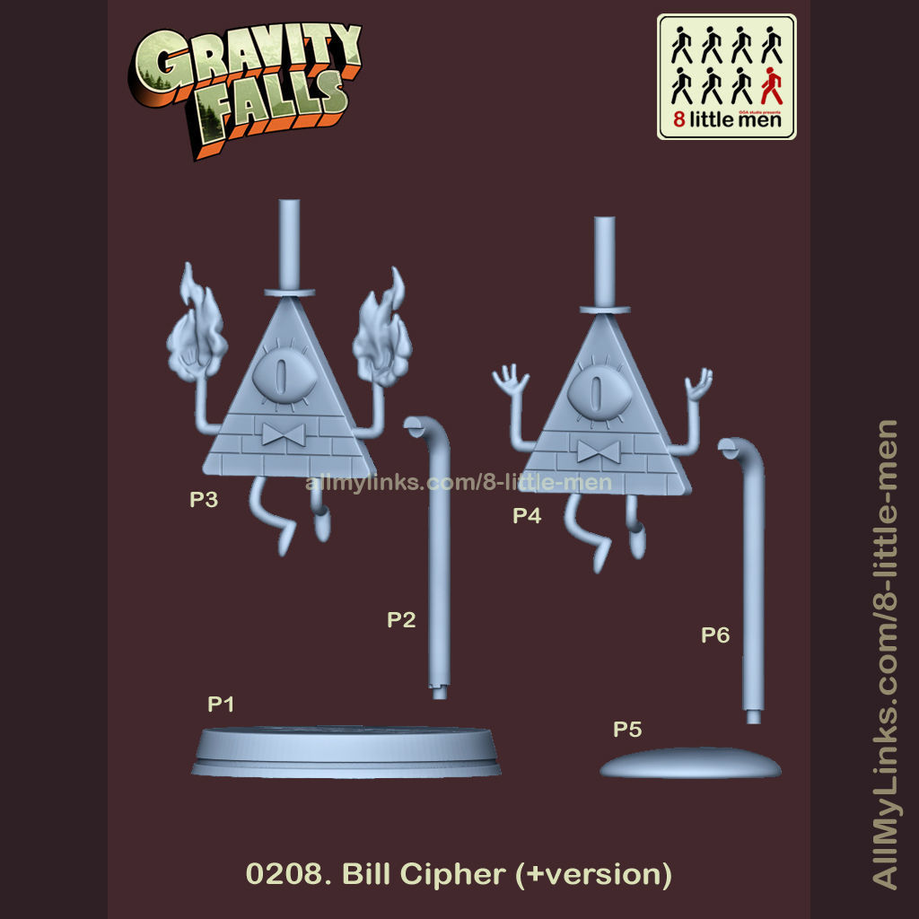 0208 Bill Cipher from Gravity Falls 3D model 3D printable | CGTrader