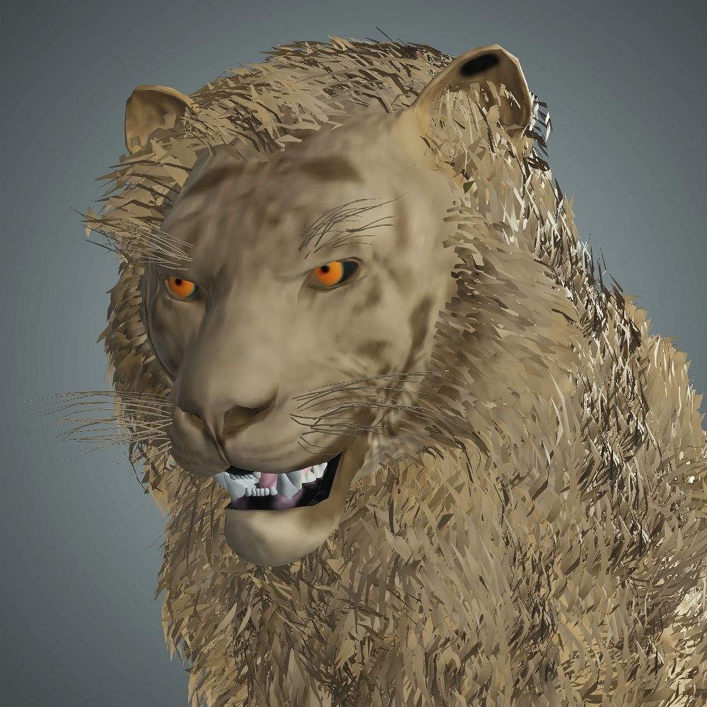 3D model lion with animation VR / AR / low-poly | CGTrader