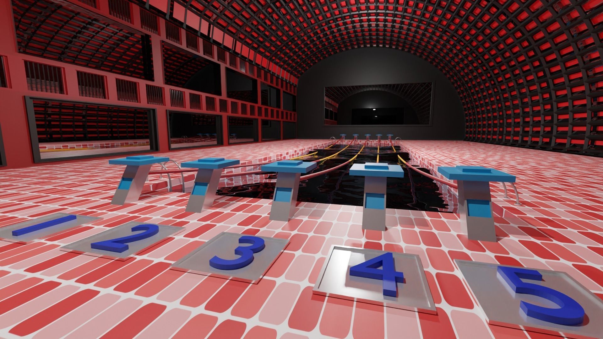 3D model Swim Stadion-Stadium pool-Arena pool VR / AR / low-poly | CGTrader