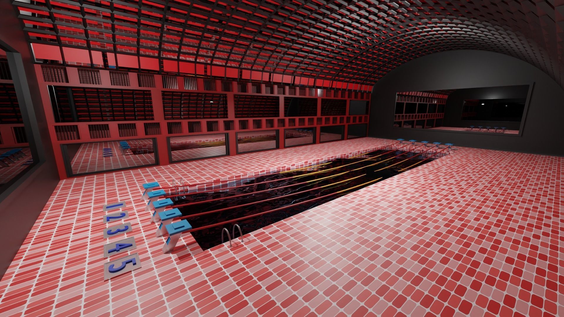 3D model Swim Stadion-Stadium pool-Arena pool VR / AR / low-poly | CGTrader